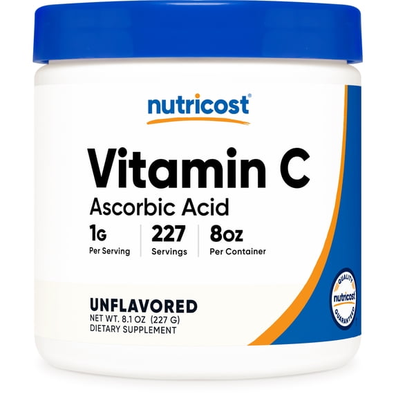 Nutricost Vitamin C Powder, Pure Ascorbic Acid, 0.5 lb (8oz) - Walmart.com