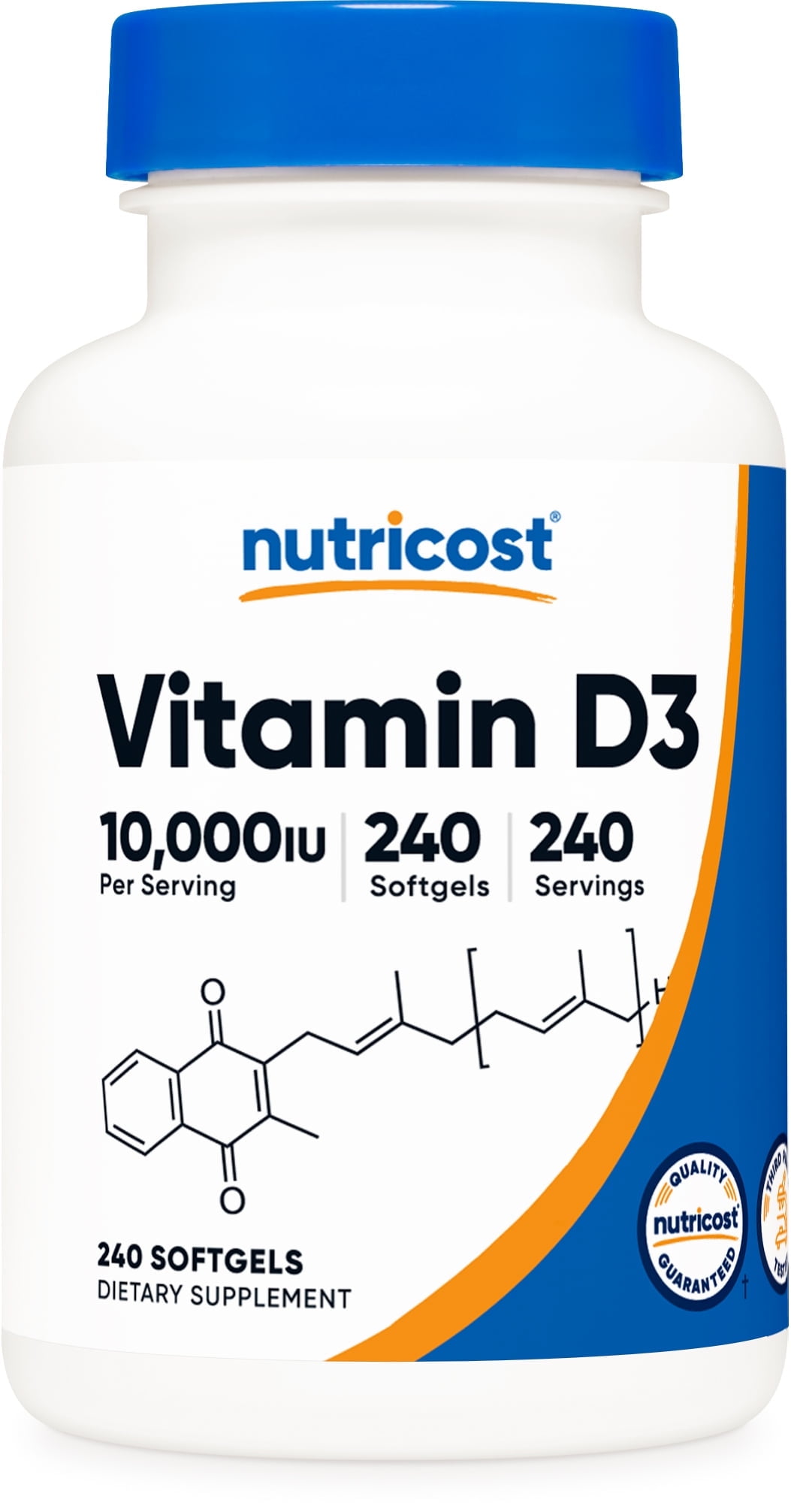 Nutricost Vitamin D3 10,000 IU Supplement, 240 Soft Gel Caps - Walmart.com