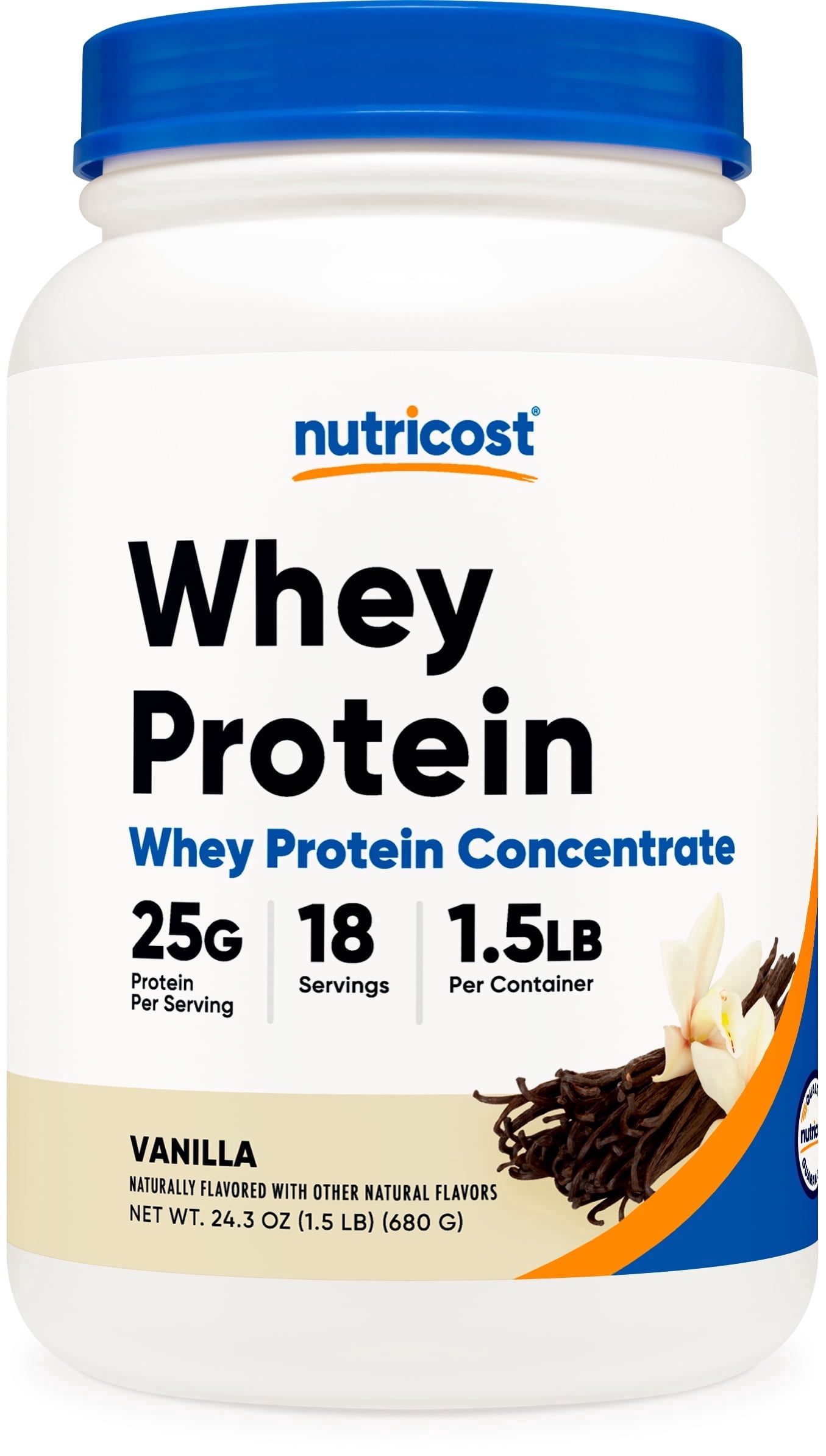 Nutricost Whey Protein Concentrate (1.5 Pounds, Vanilla) - 25 Grams of ...