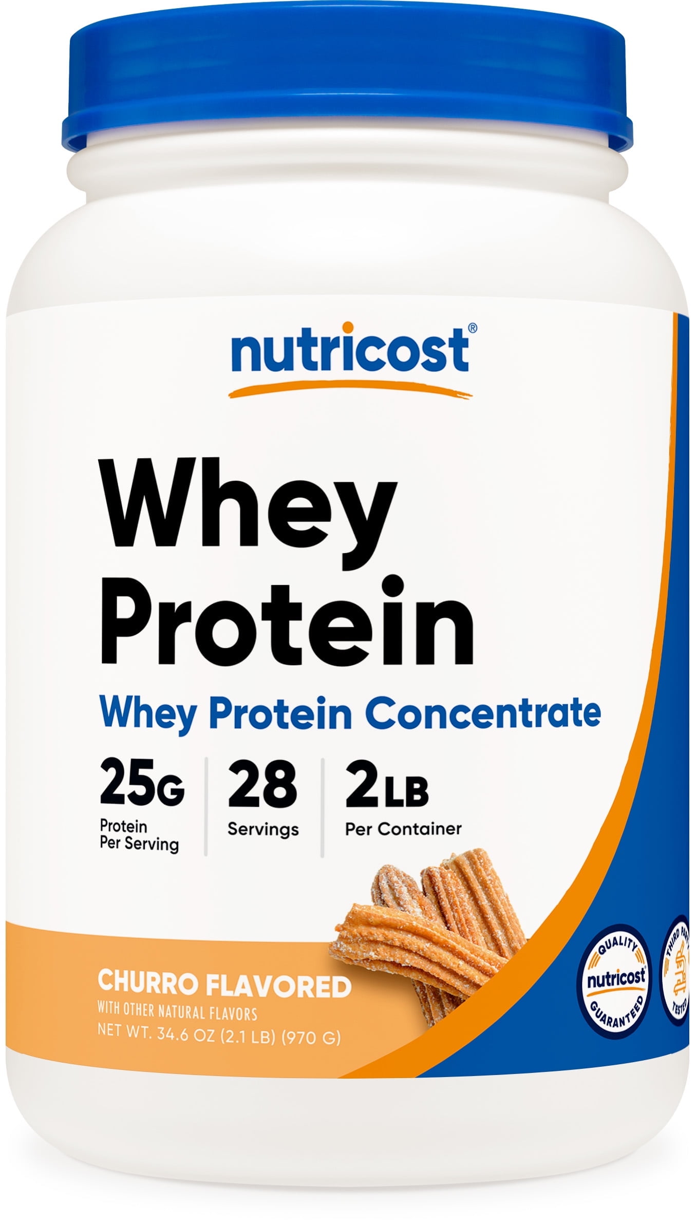 Nutricost Whey Protein Concentrate Powder 2 lb Churro Flavored - Non ...