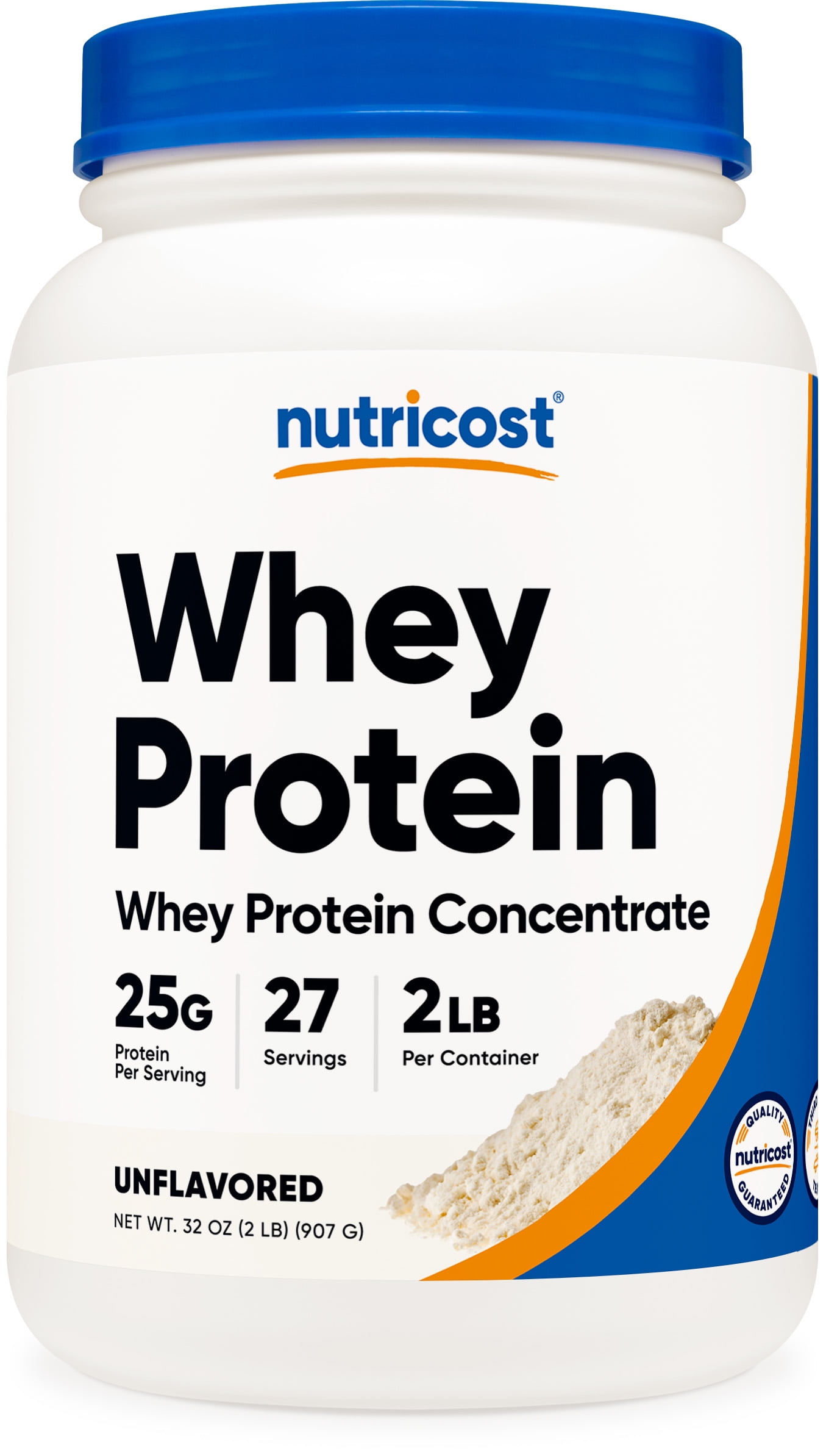 Nutricost Whey Protein 2LBS - Gluten Free & Non-GMO, Unflavored, USA Made - Walmart.com