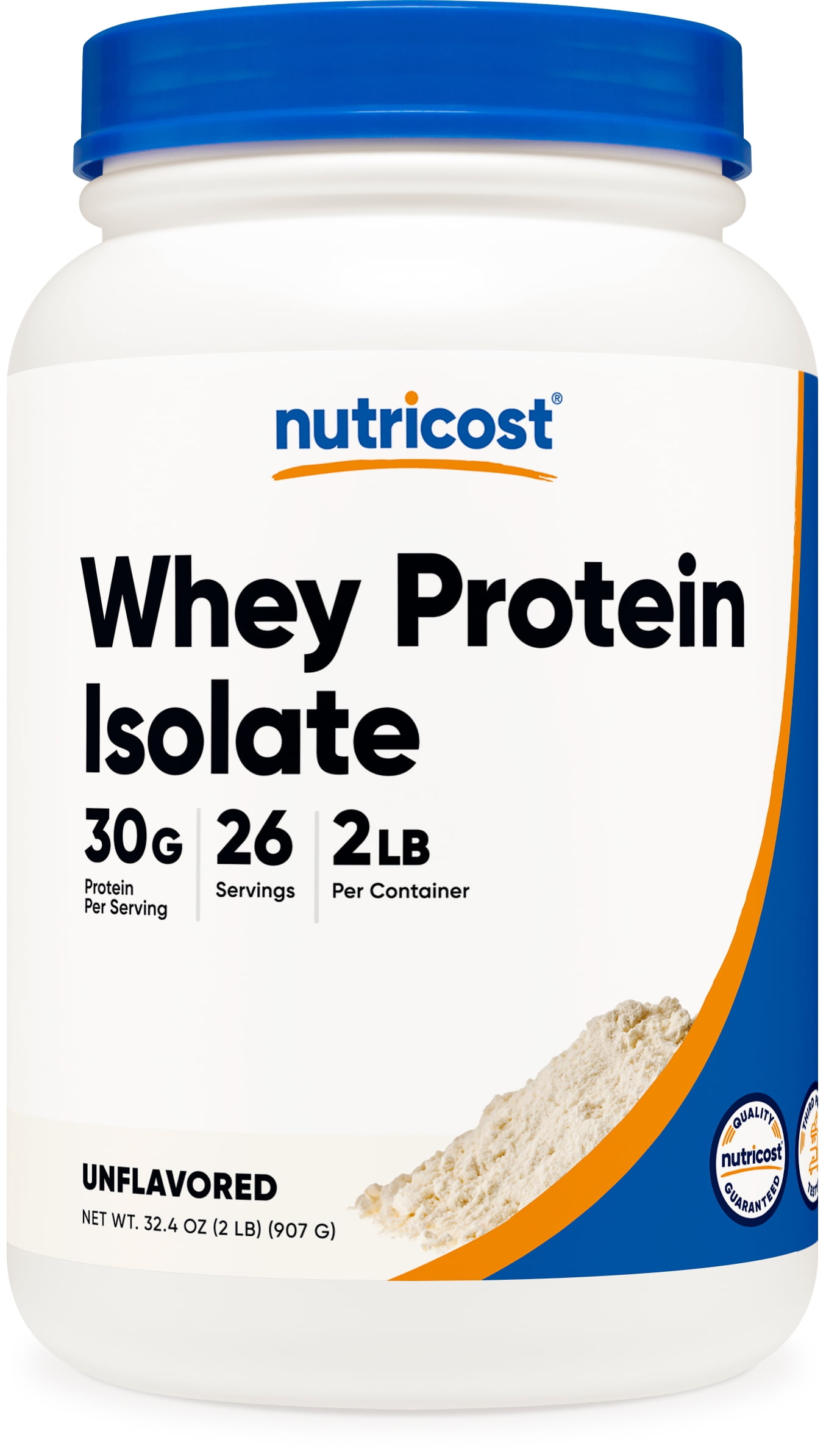 Nutricost Whey Protein Isolate Powder (Unflavored) 2LBS - Non-GMO & Gluten Free - Walmart.com