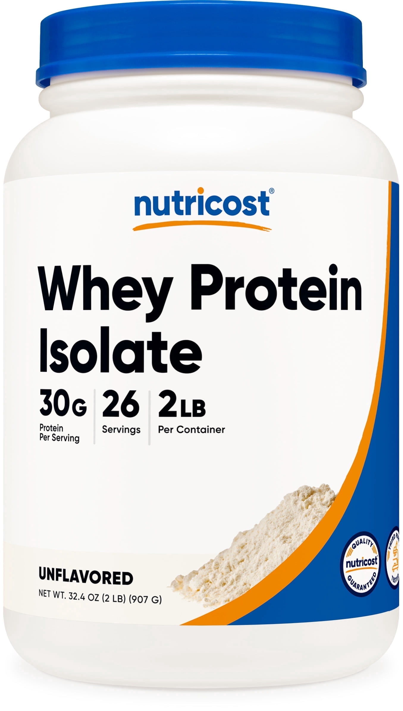 Nutricost, Whey Protein Isolate Powder, 2LBS, Unflavored - Walmart.com