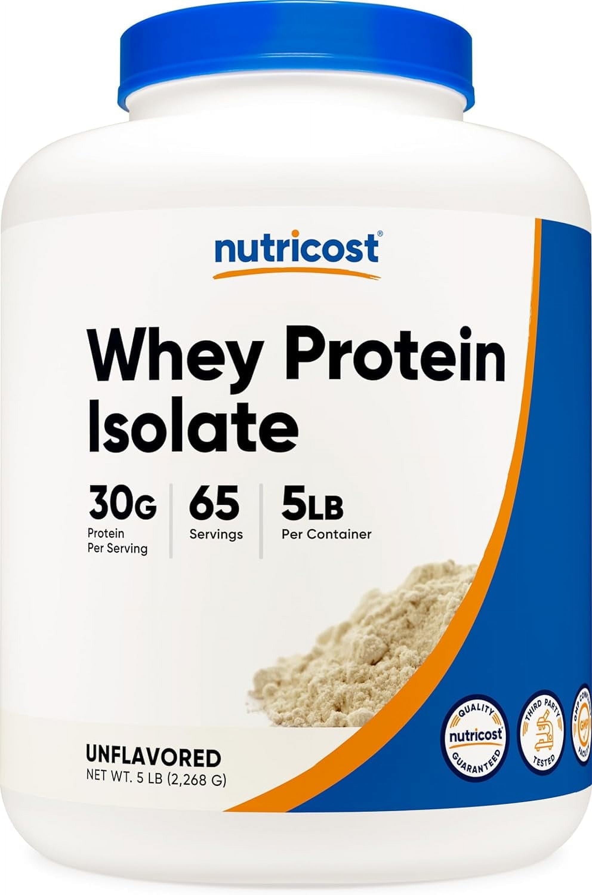 Nutricost Whey Protein Isolate Powder (Unflavored) 5LBS - Walmart.com