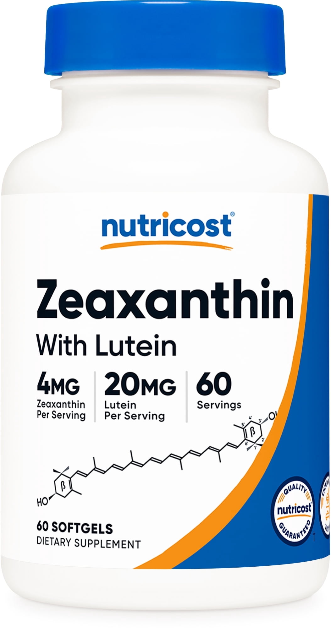 Nutricost Zeaxanthin with Lutein - 4mg Zeaxanthin and 20mg Lutein Per ...