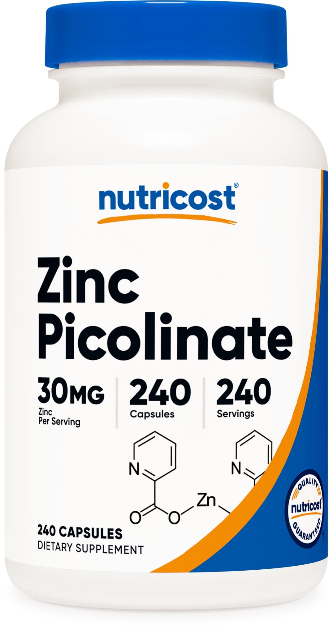 Nutricost Zinc Picolinate 30mg Capsules - Vegetarian Mineral Supplement ...