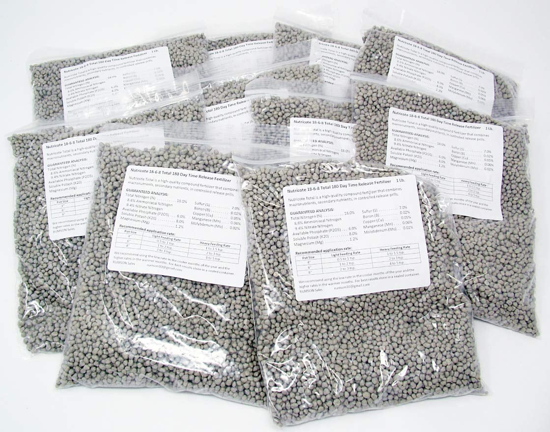 Nutricote. Timed Release Fertilizer. 18-6-8 180 Day. 10 Pounds. Orchids ...