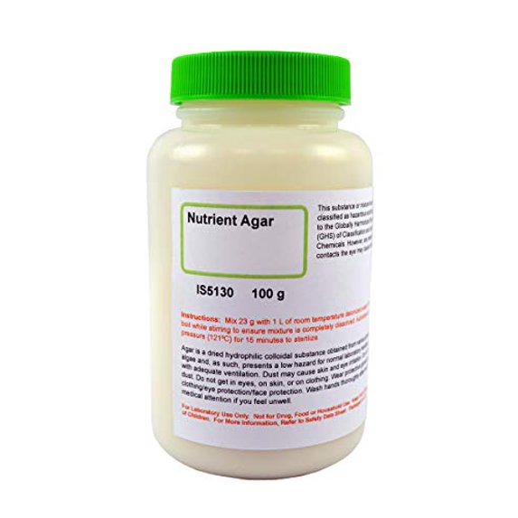 Nutrient Agar, 100g - General Purpose Growth Medium for Petri Dishes or ...