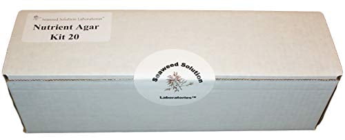 Nutrient Agar Kit, Includes 20 Sterile Petri Dishes with Lids & 20 ...