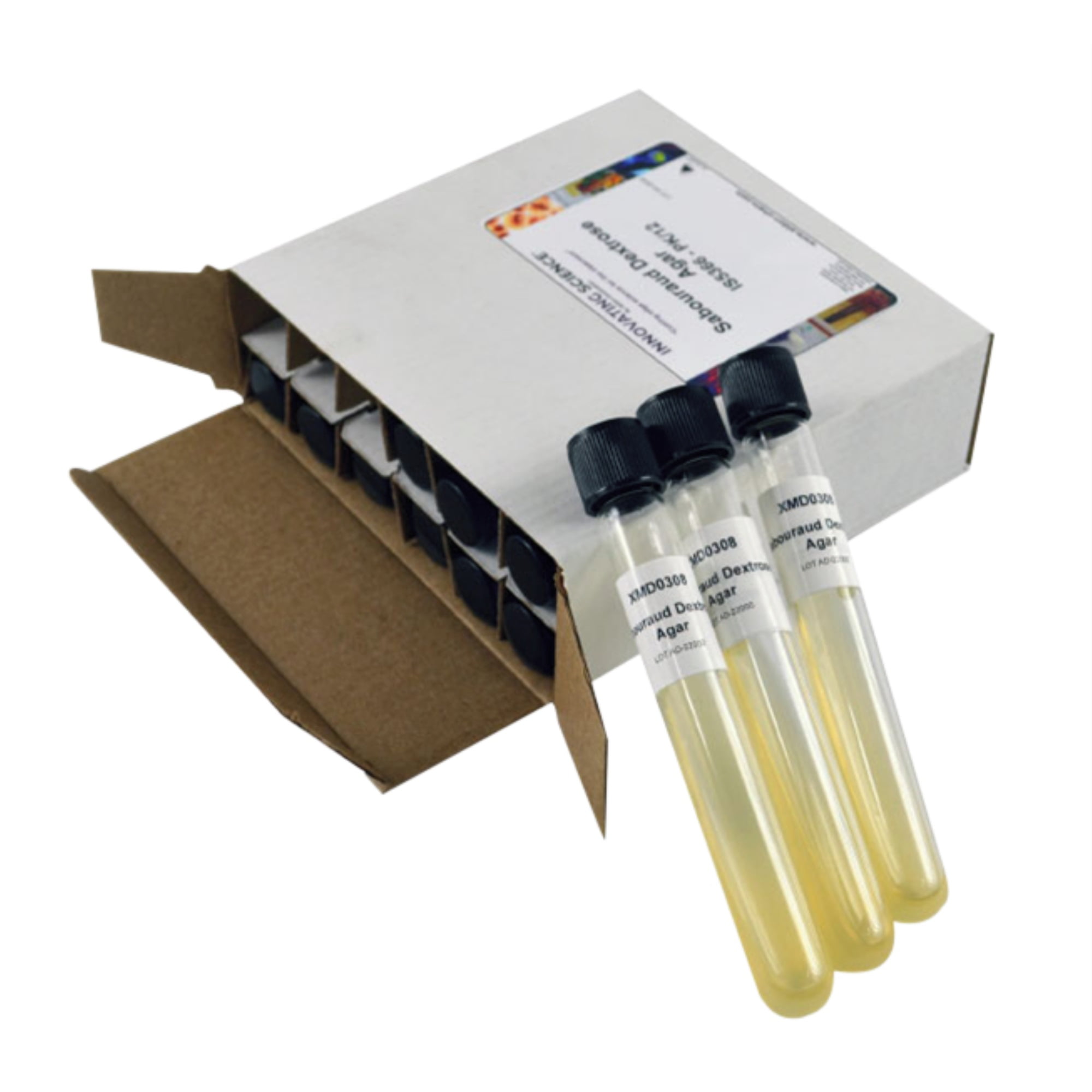 Nutrient Agar Slant Tubes, Pack of 12 - Sterile Microbiological Culture ...