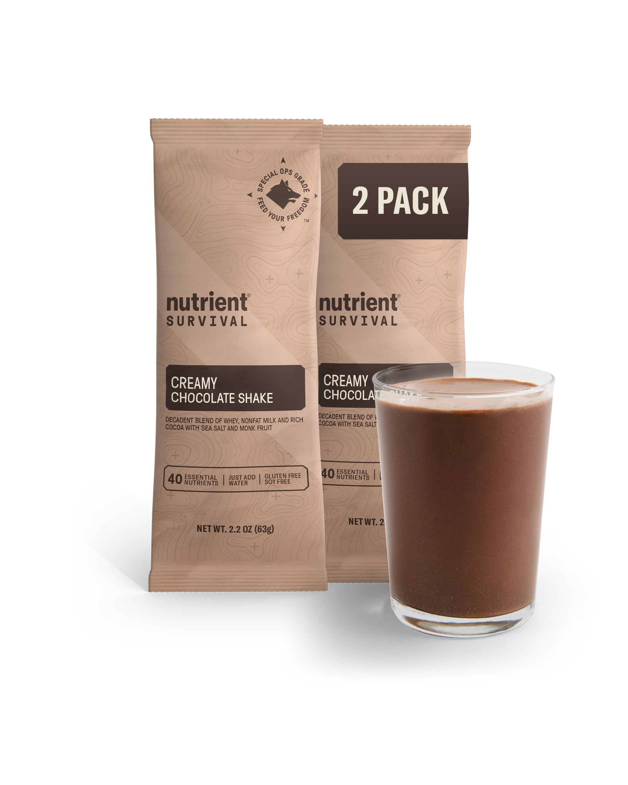Nutrient Survival Creamy Chocolate OIF8 Whey Protein Shake: Gluten-Free ...