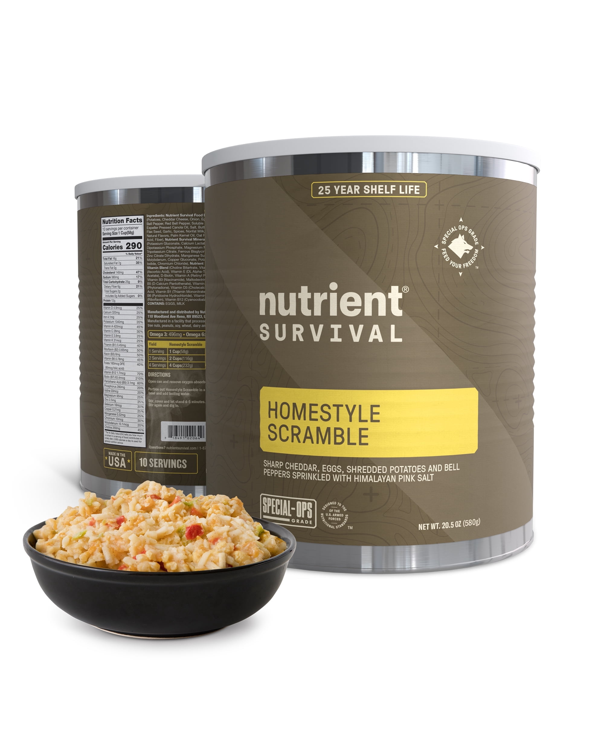Nutrient Survival MRE Homestyle Scramble Eggs, Ready to Eat Meals ...