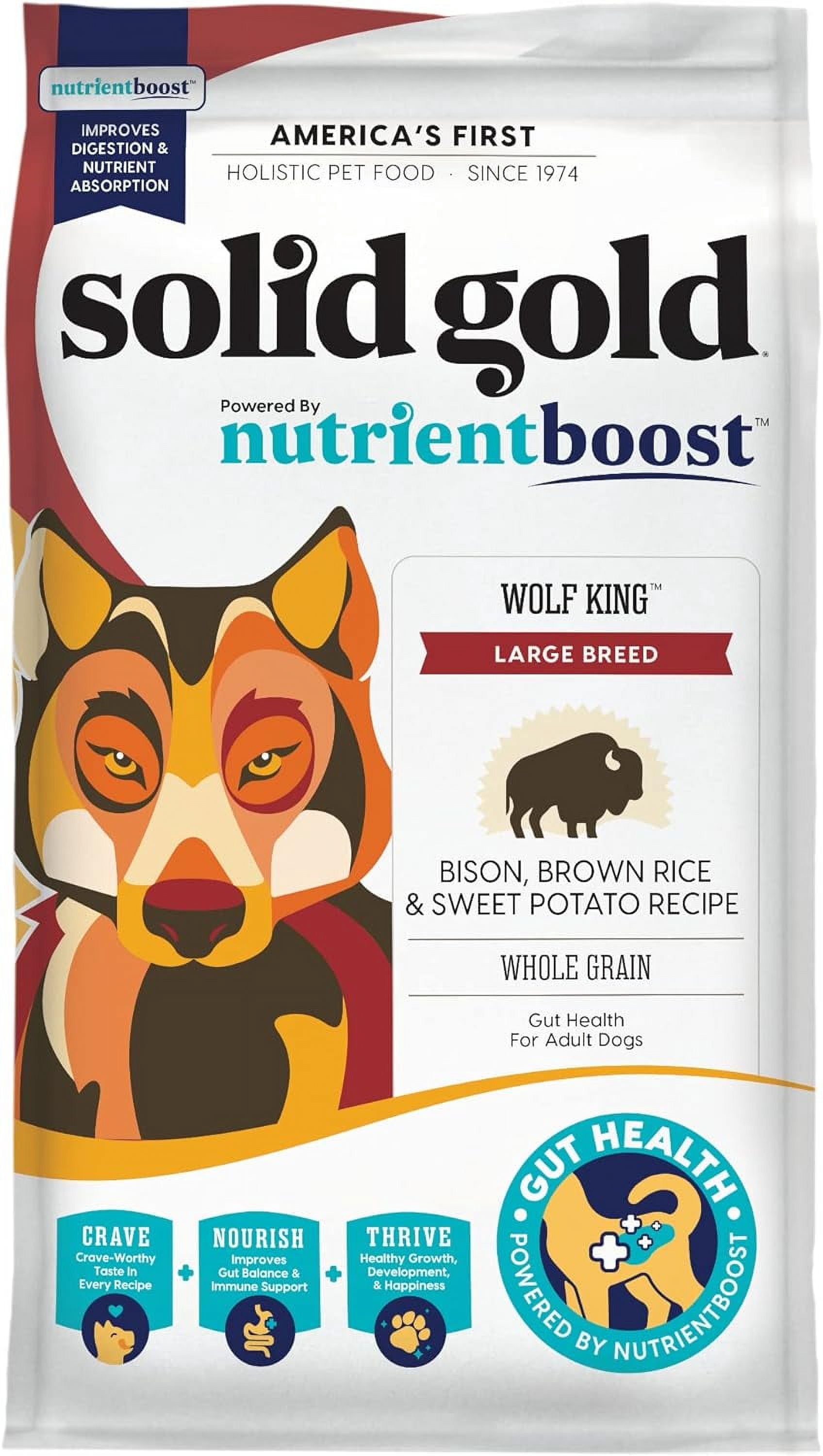 Nutrientboost Wolf King Large Breed Dog Food - Whole Grain Dry Dog Food ...