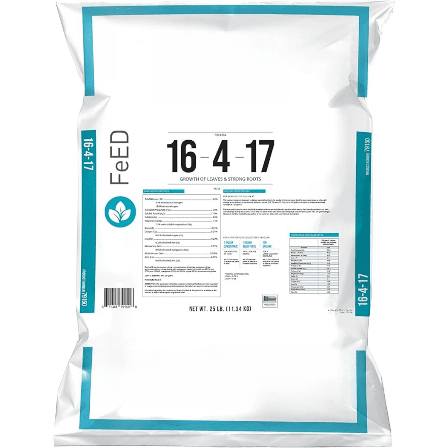 Nutrients 16-4-17 Hydroponic Fertilizer for Vegetative Growth in ...