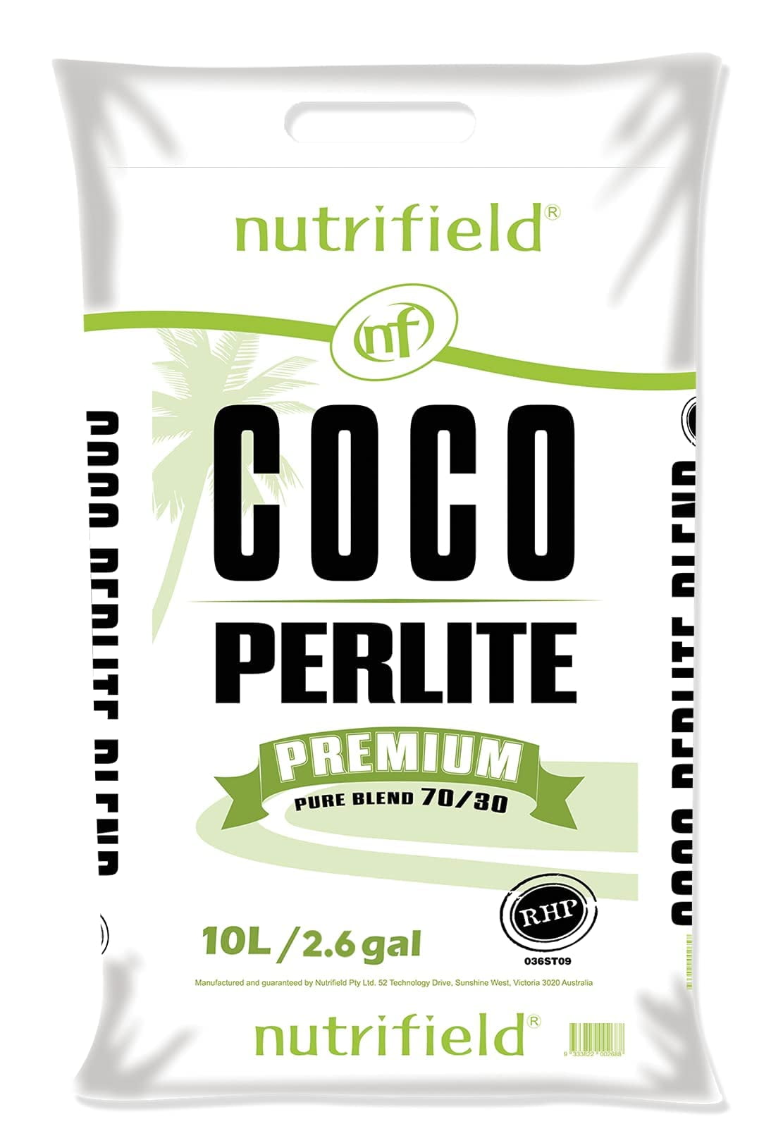 Nutrifield Coco Coir Perlite HMF23 Mix 10 Liter - 70/30 Blend - Pre Buffered with Calcium ...