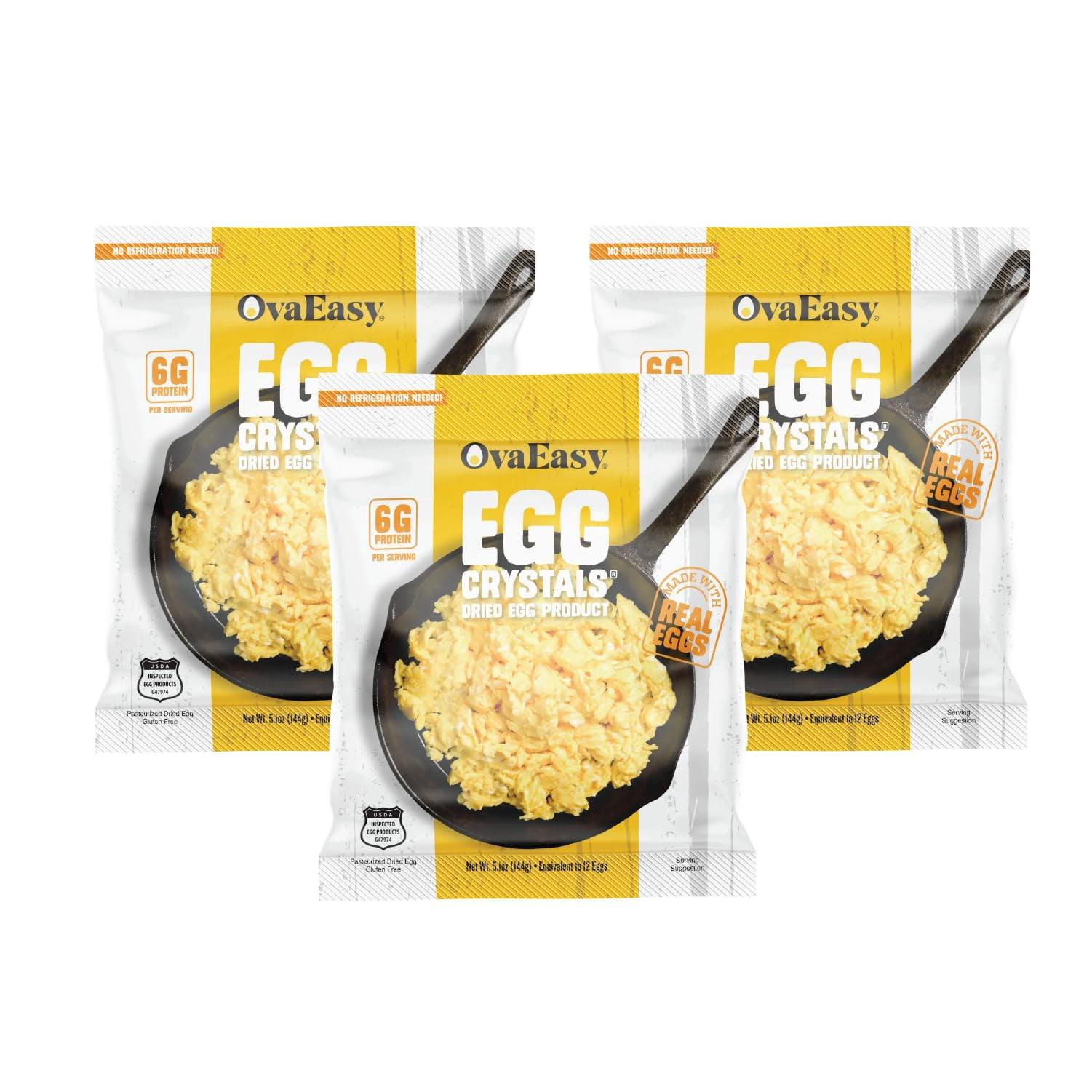Nutriom OvaEasy OvaEasy Powdered KEF28 Whole Eggs (3-Pack of 5.1 oz ...