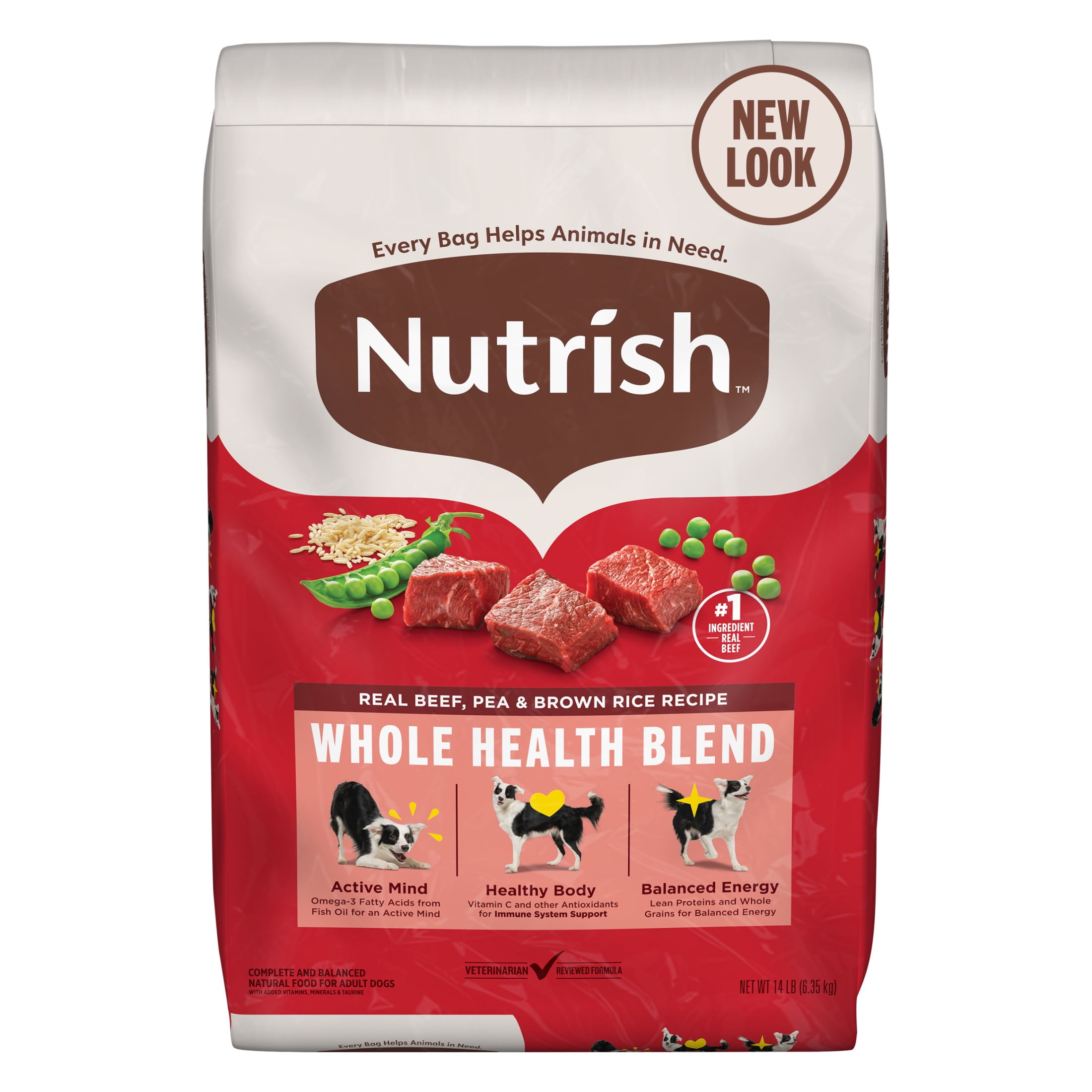 Rachael Ray Nutrish Real Beef & Pea Recipe, Healthy Dry Dog Food with ...