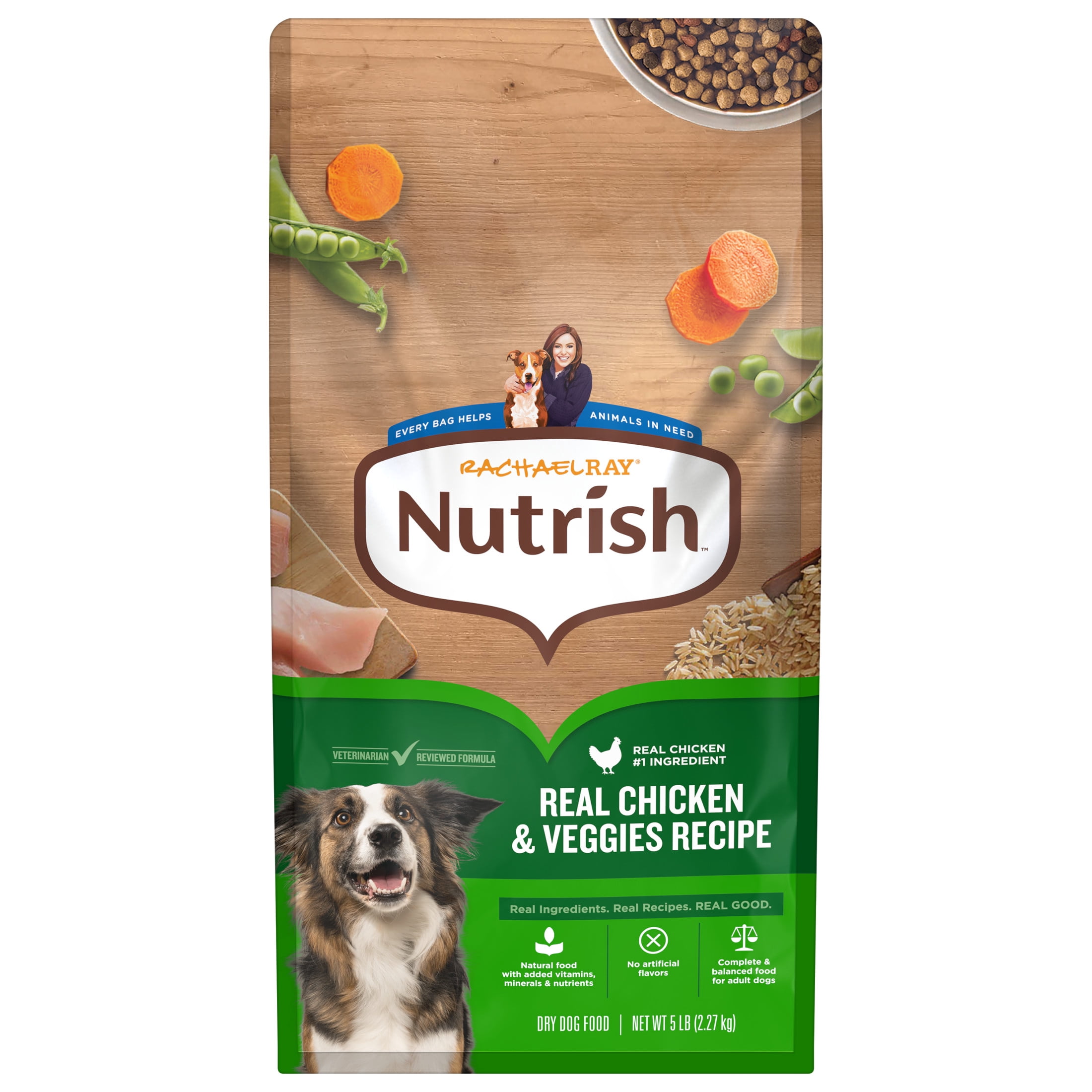 Rachael Ray Nutrish Adult Dry Dog Food Real Chicken & Veggies Recipe, 5 ...