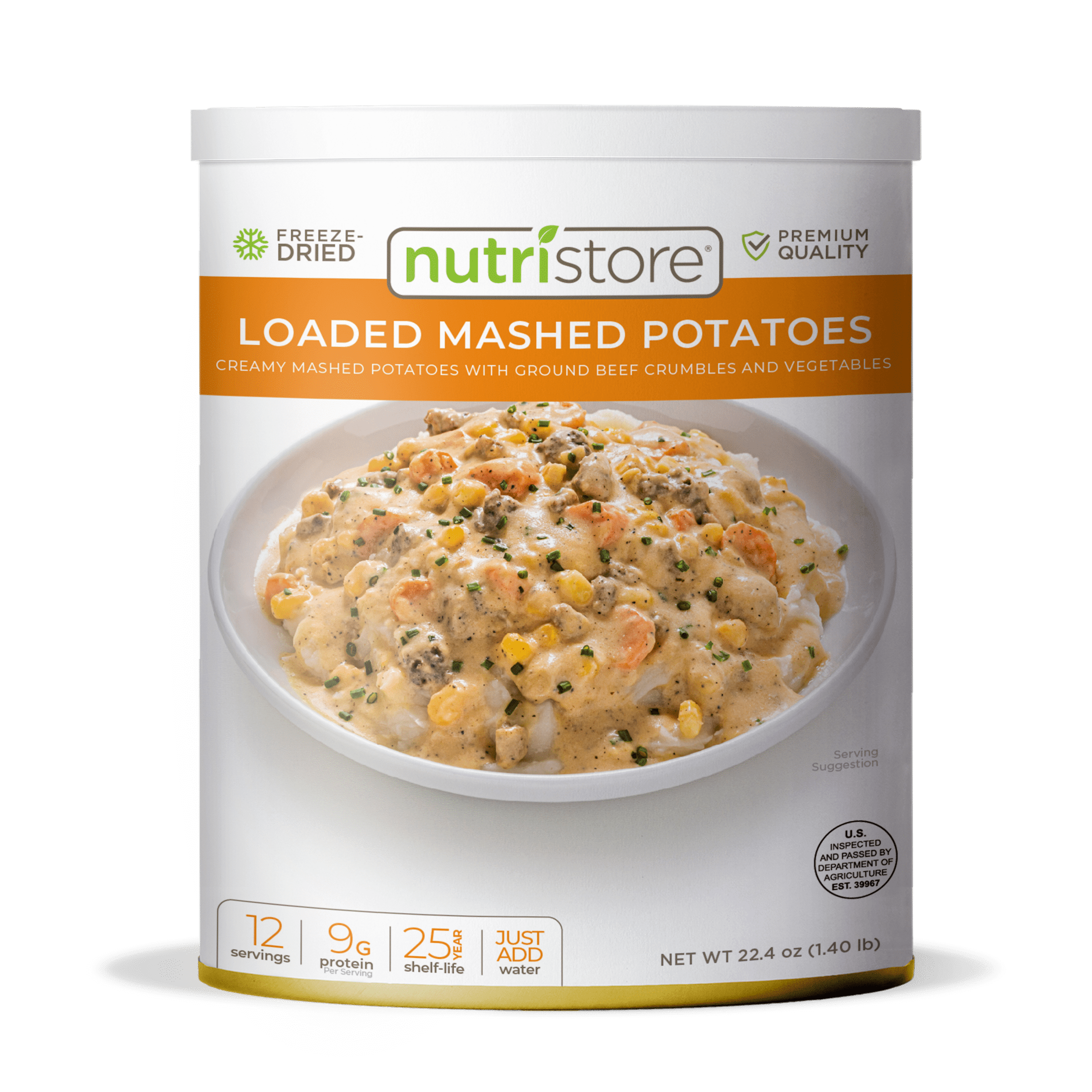 Nutristore Freeze-Dried Loaded Mashed Potatoes, Instant Packaged, No ...