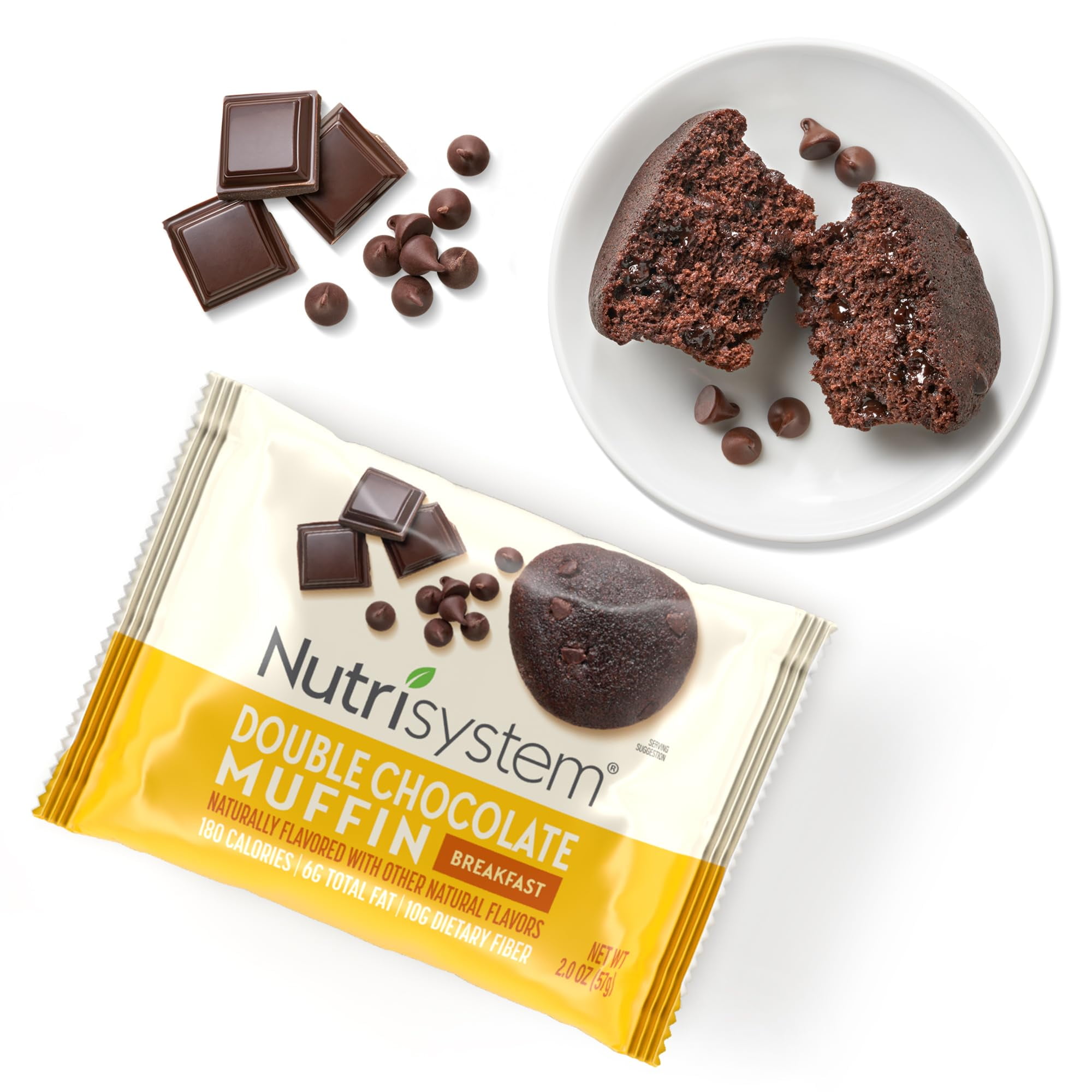 Nutrisystem® Double Chocolate Breakfast OIF8 Muffins Pack, Helps ...