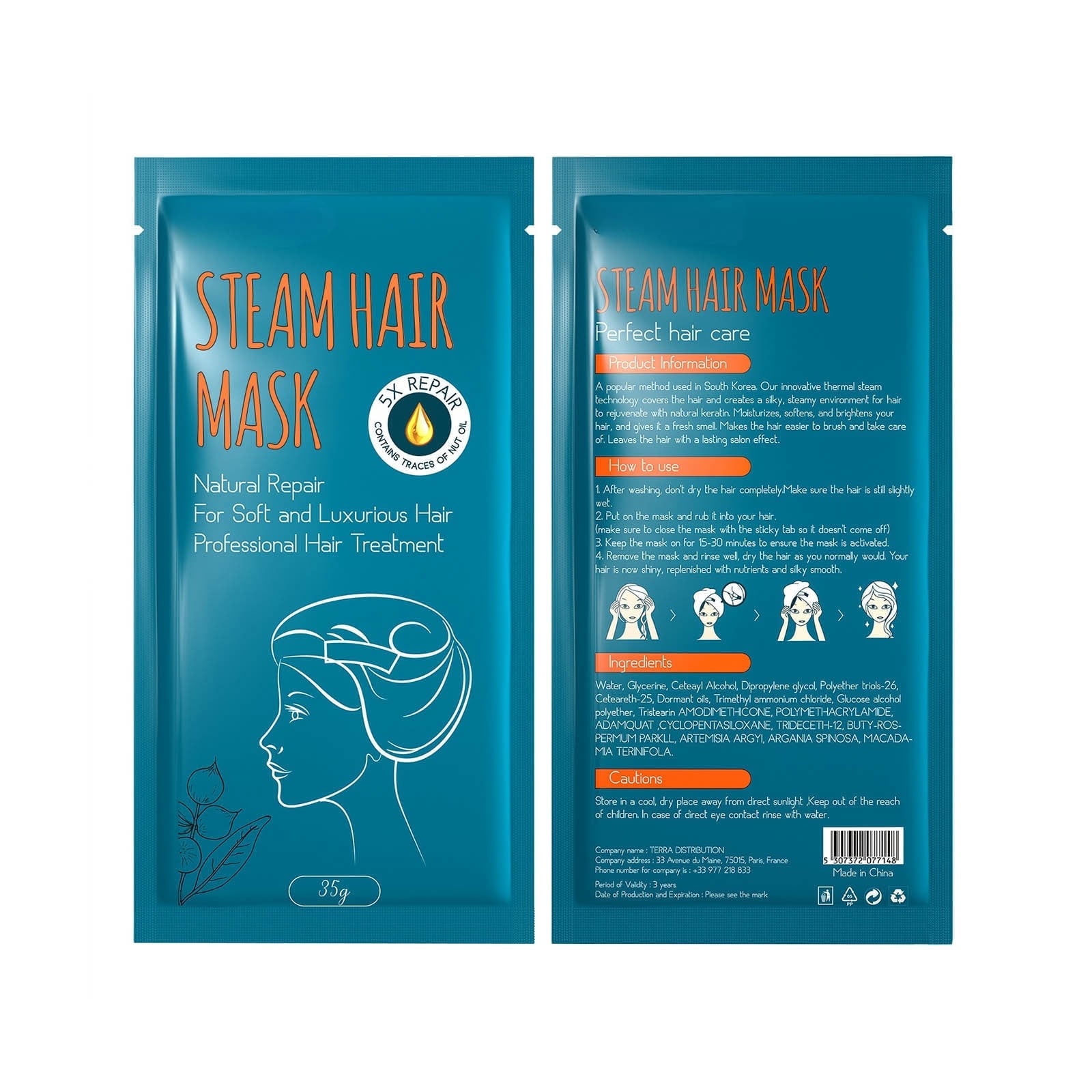 And Nutrition Bag Steam Hair Smoother for Frizzy Hair Curly Leave in ...
