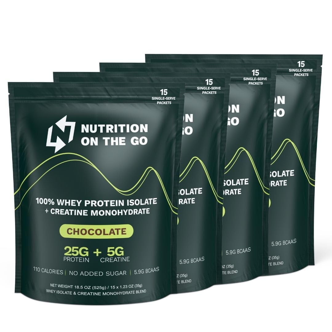 Nutrition on the Go Chocolate Whey Protein Powder with Creatine - 25g ...