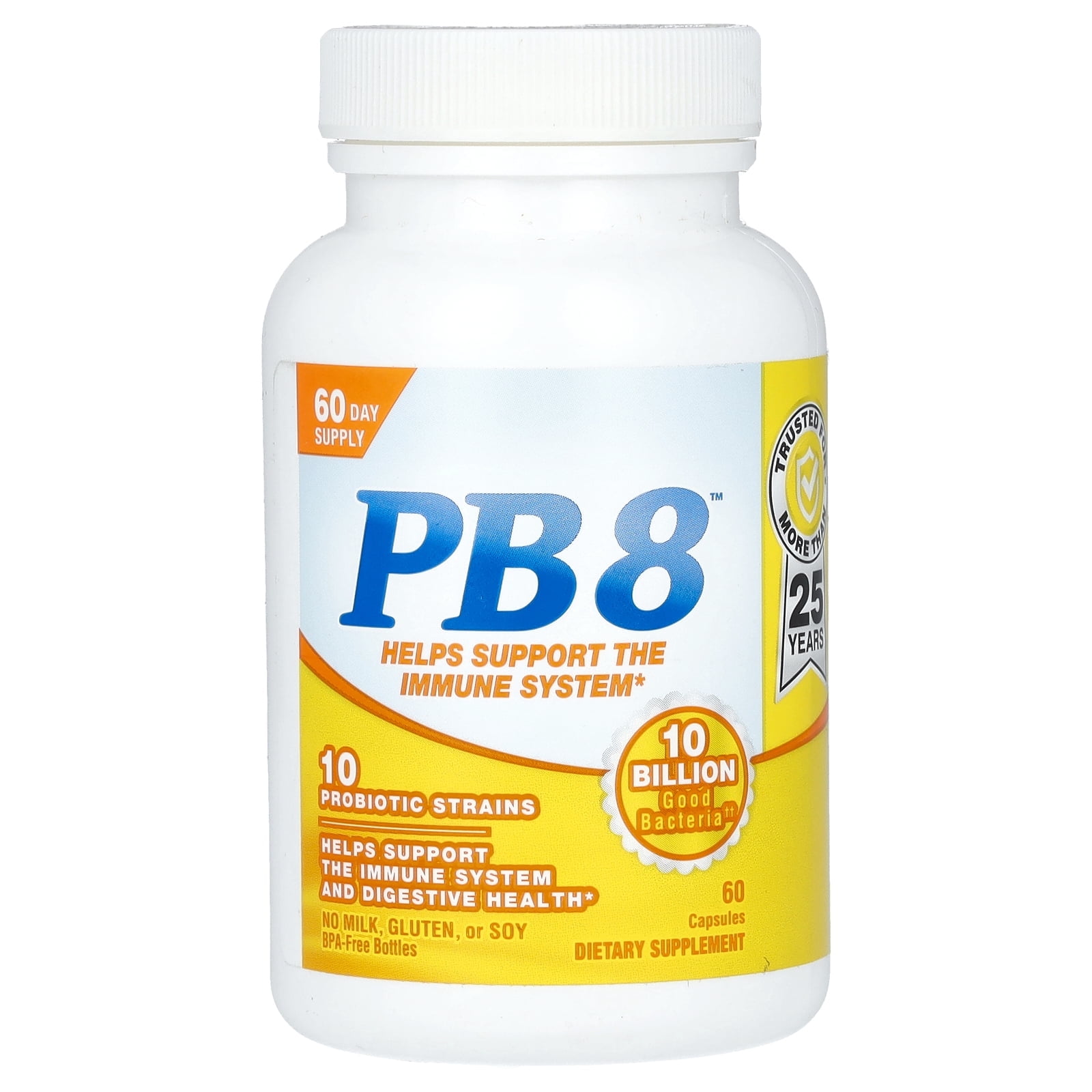 Nutrition Now - PB8 Immune Probiotic Supplement 10 Billion CFU - 60 ...