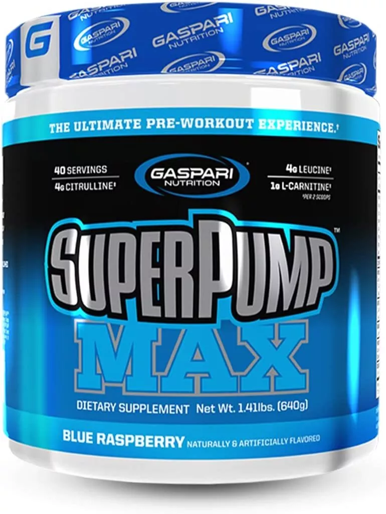Nutrition Superpump Max Pre-Workout 640g 40 Servings Blue Raspberry New ...