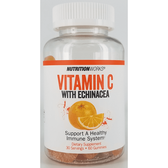 Nutrition Works Vitamin C with Echinacea 60 Gummies - Walmart.com