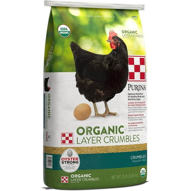 | Nutritionally Complete Non-GMO Organic Layer Hen Feed Crumbles - Chicken Feed | 35 Pound (35 ...
