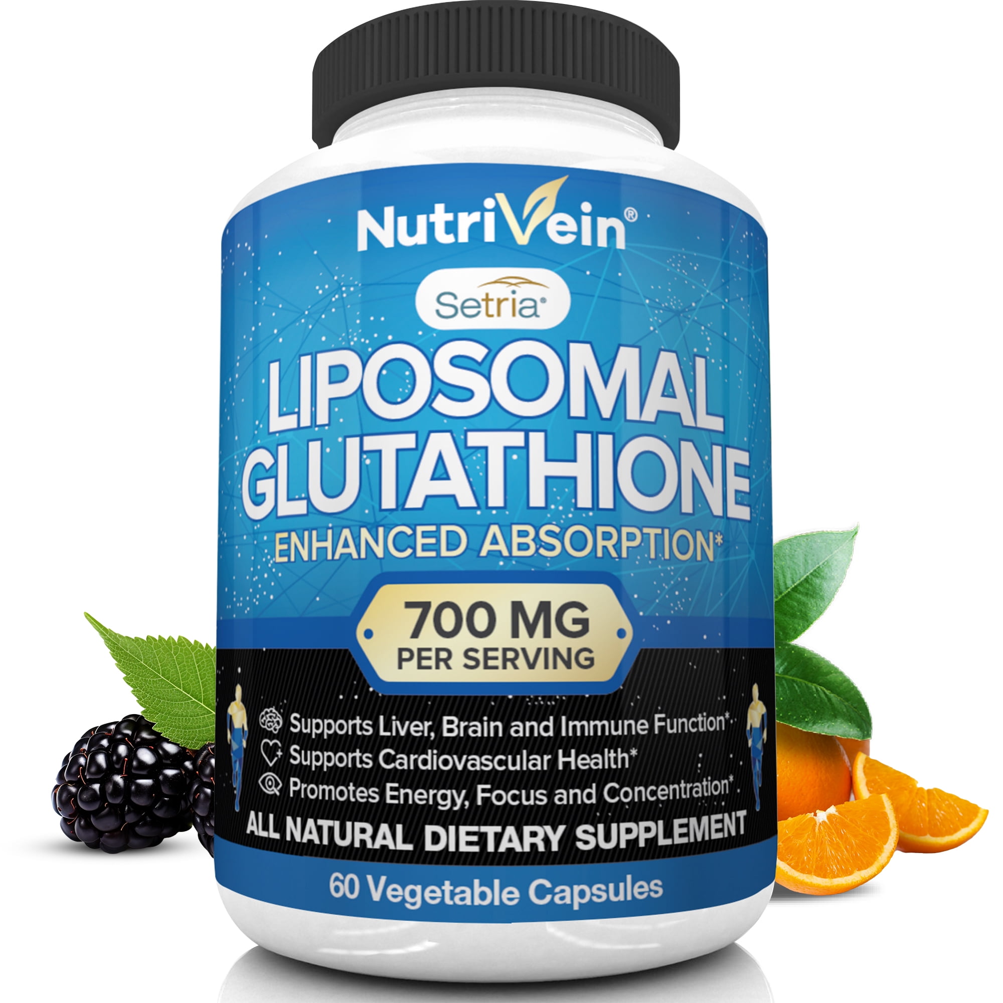 Nutrivein Liposomal Glutathione - 700mg - Pure Reduced Glutathione ...