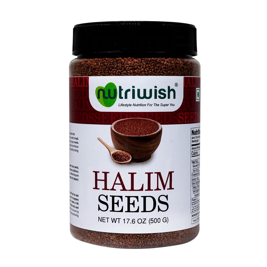 Nutriwish HalimTRDN Seeds | 17.6 oz (500 g) | Pure & Garden Cress Seeds | Safe & Beneficial Aliv ...