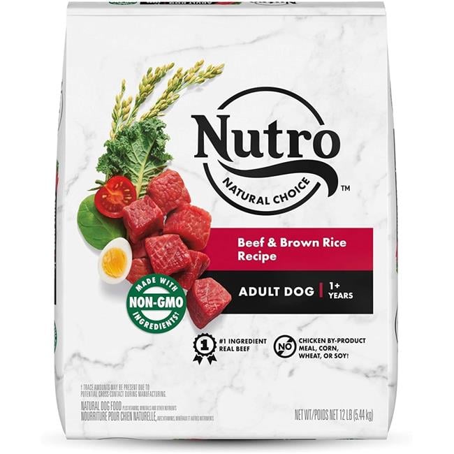Nutro Adult Dry Dog Food, We Beef, 12 lbs, Non-GMO, High-Quality ...