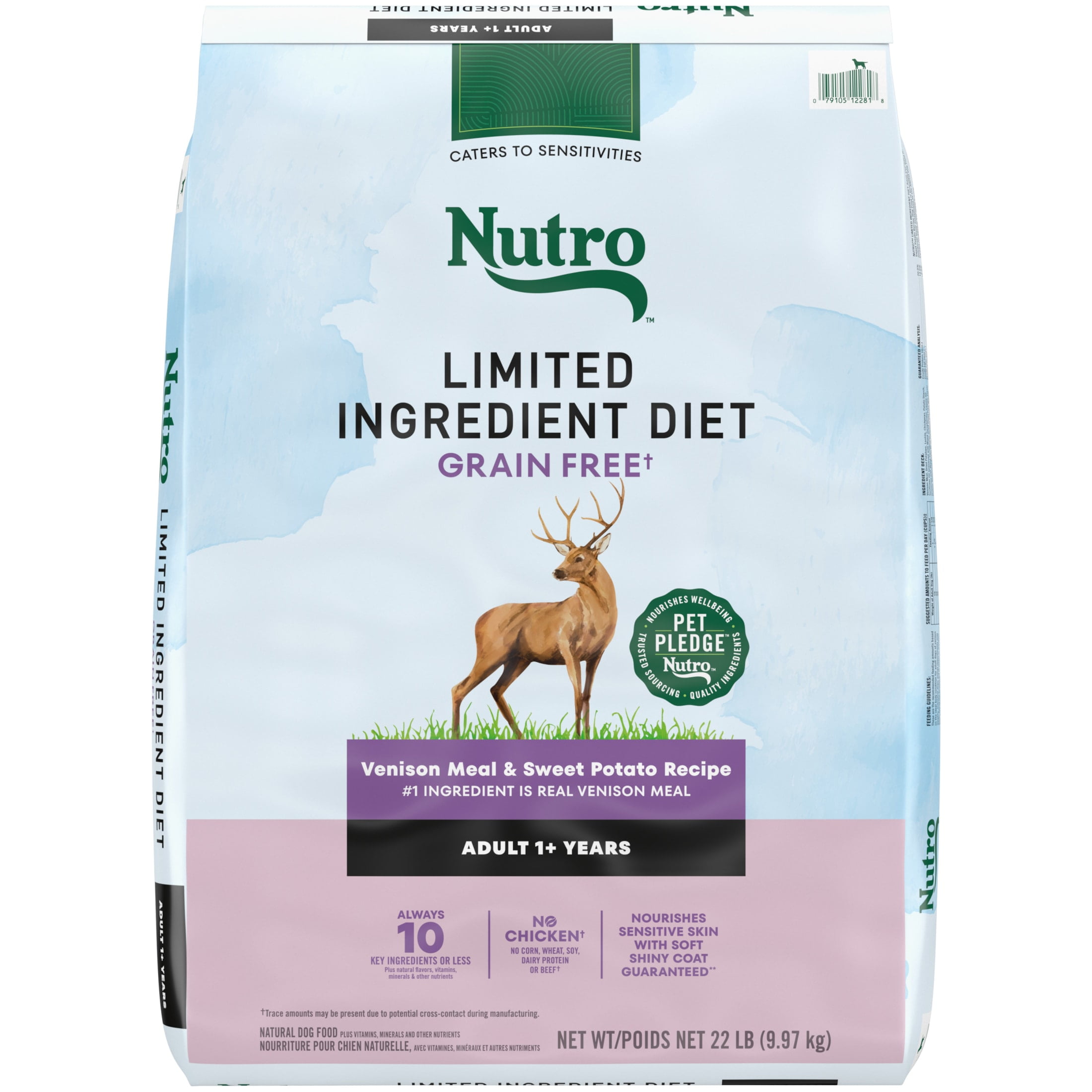 Nutro Limited Ingredient Diet Adult Dry Dog Food, Venison Meal & Sweet ...