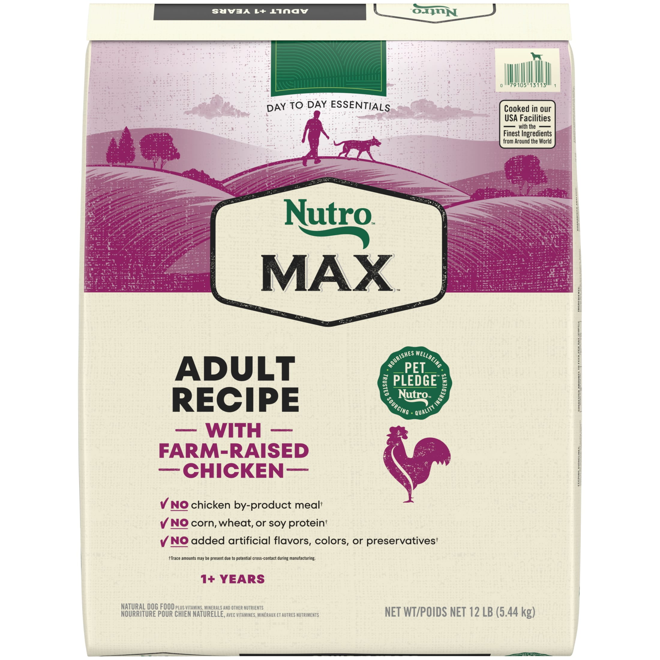 Nutro Max Adult Dry Dog Food With Farm-Raised Chicken, 12 Lb. Bag - Walmart.com