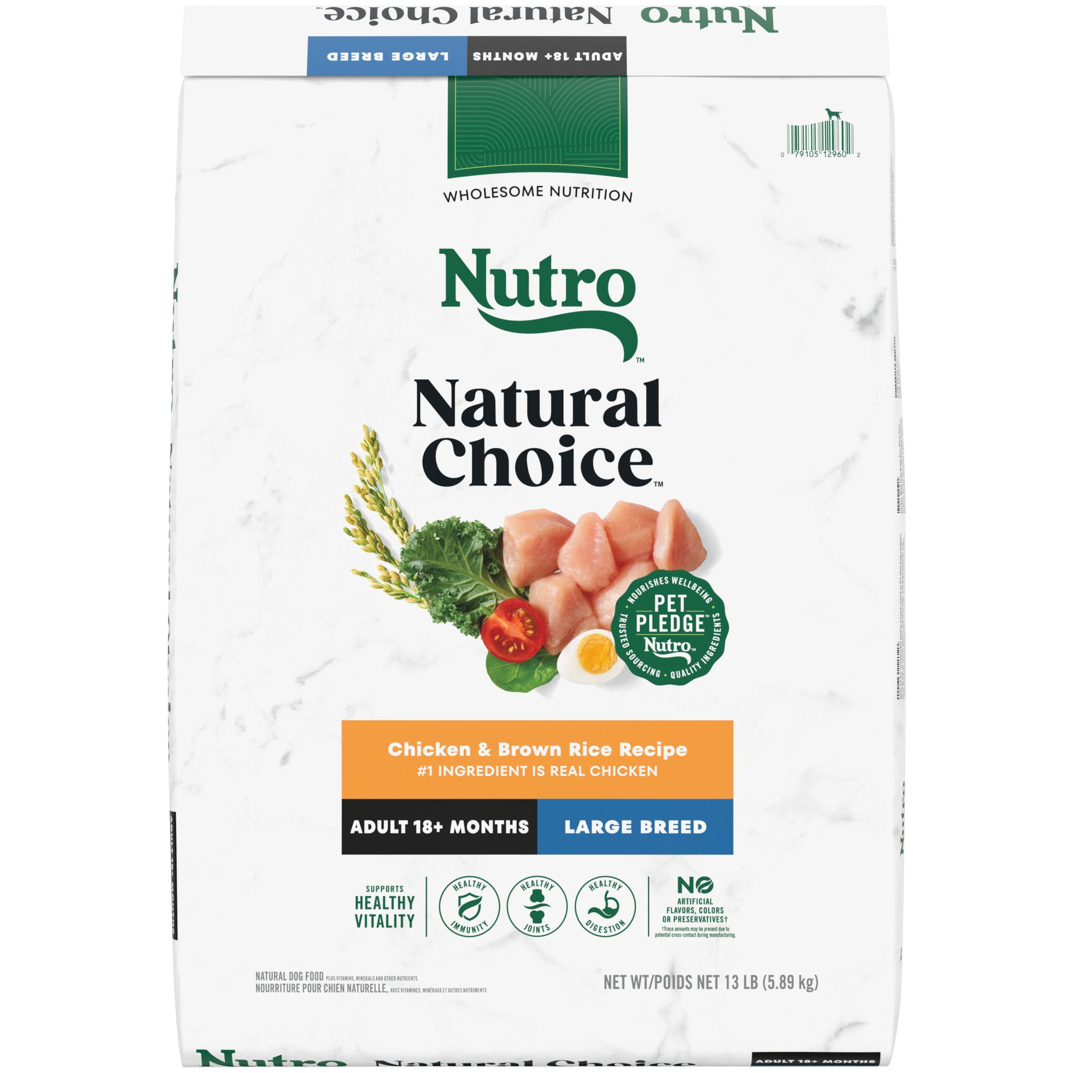 Nutro Natural Choice Adult Large Breed Dry Dog Food, Chicken And Brown ...
