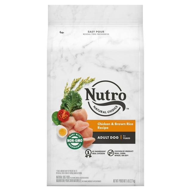 Nutro Natural Choice Chicken & Brown Rice Dry Dog Food for Adult Dog, 5 lb. Bag - Walmart.com