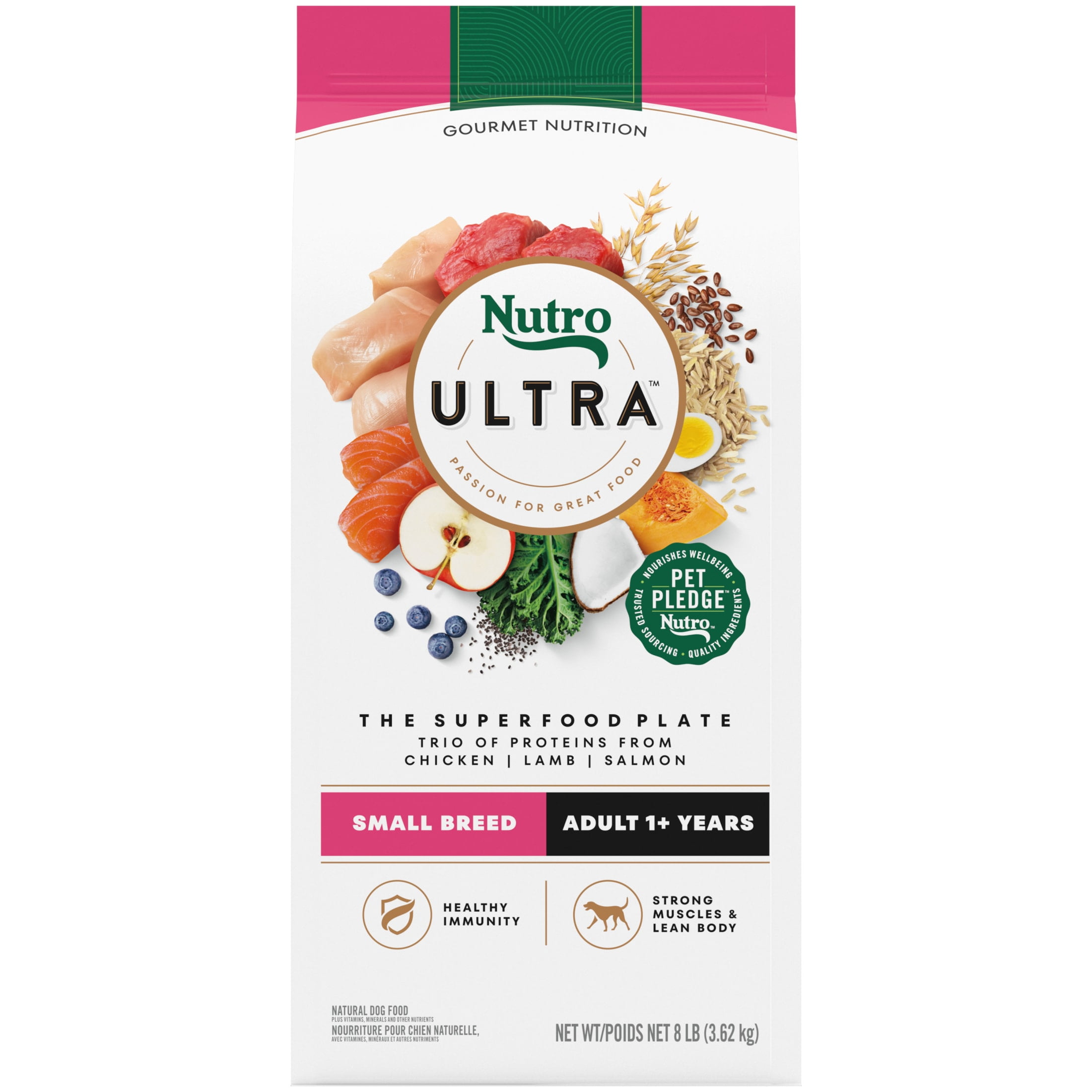 Nutro Ultra Adult Small Breed Dry Dog Food, Chicken, Lamb And Salmon ...