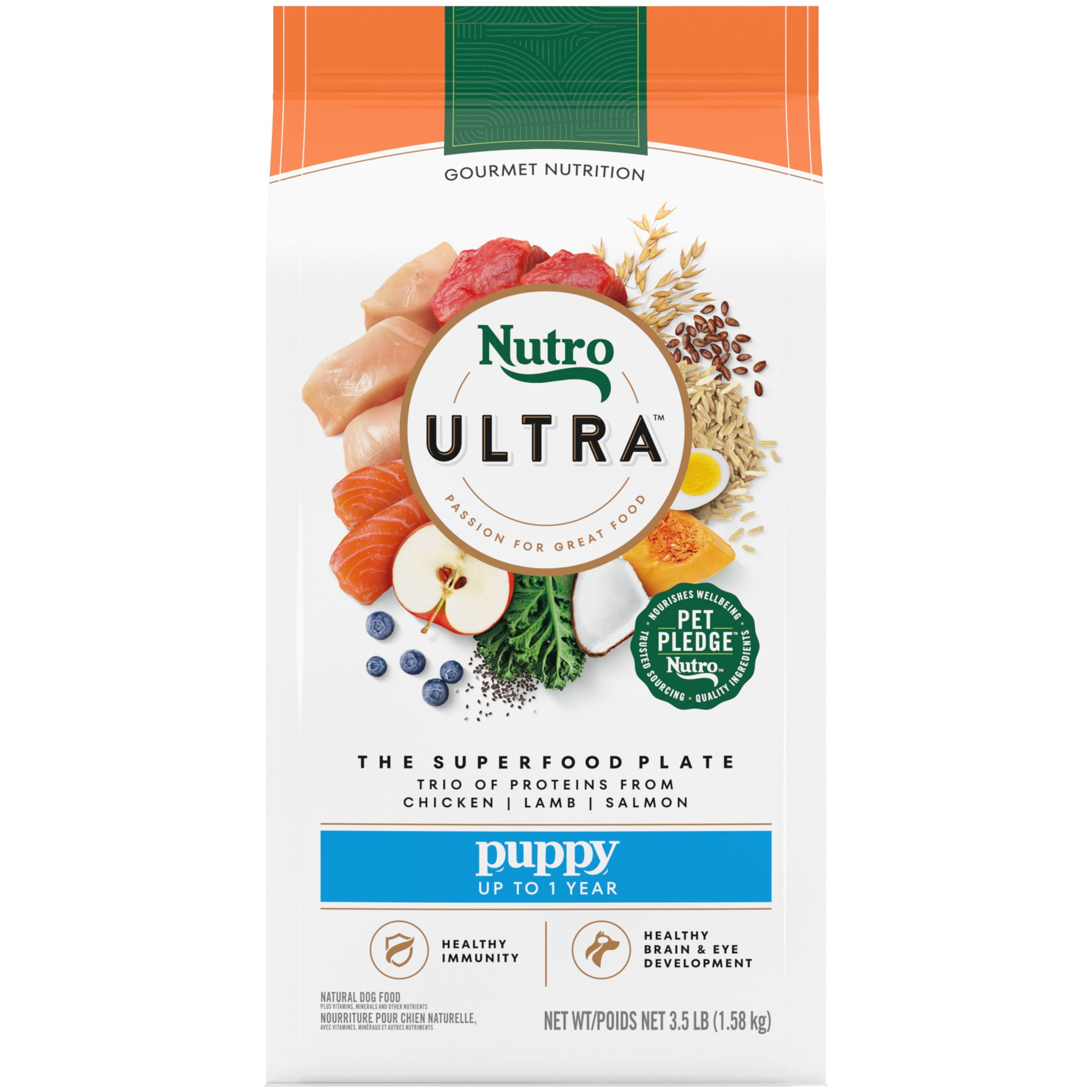 Nutro Ultra High Protein STF9 Dry Puppy Food, Trio of Proteins from ...