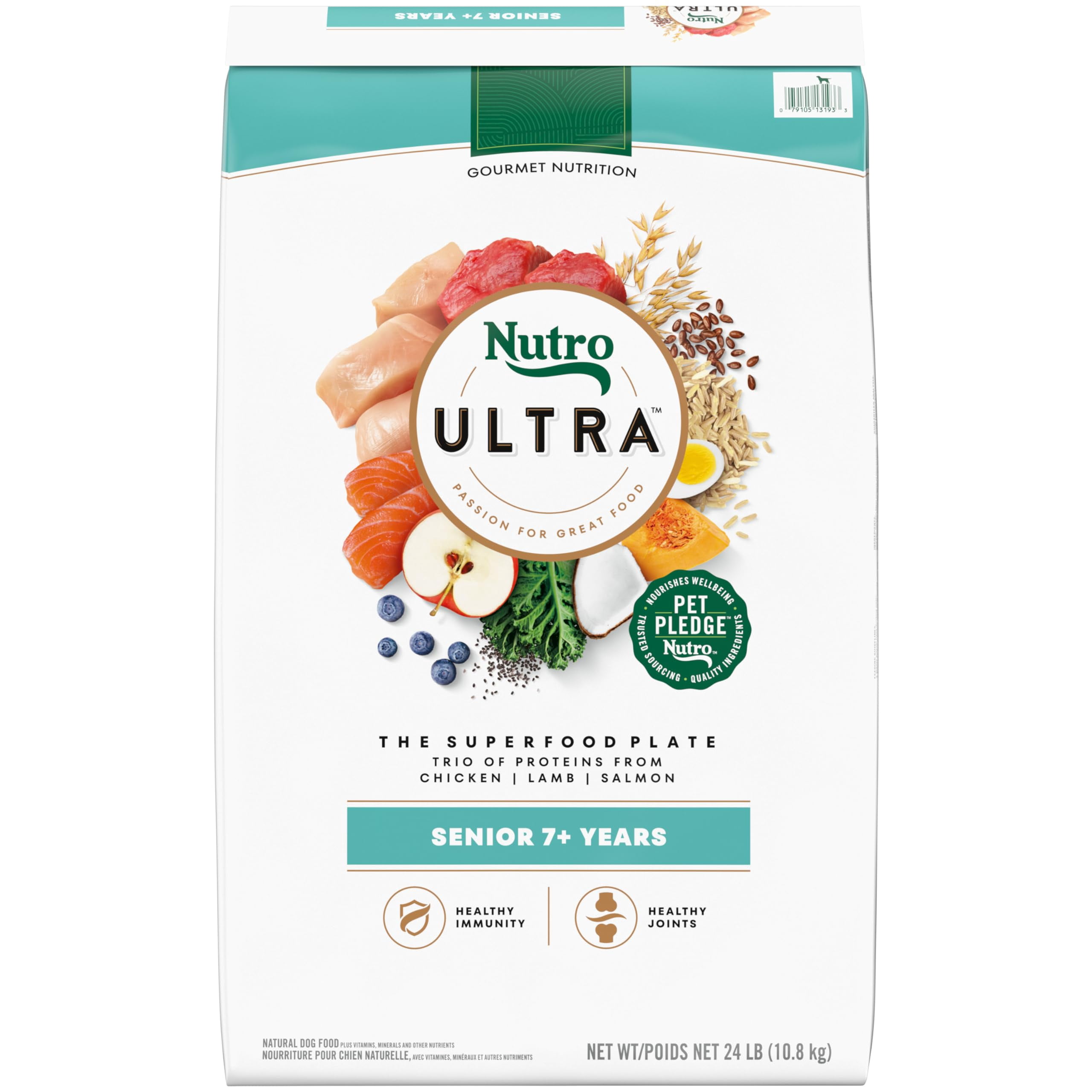 Nutro Ultra Senior Dry DPF11 Dog Food with a Trio of Proteins from ...