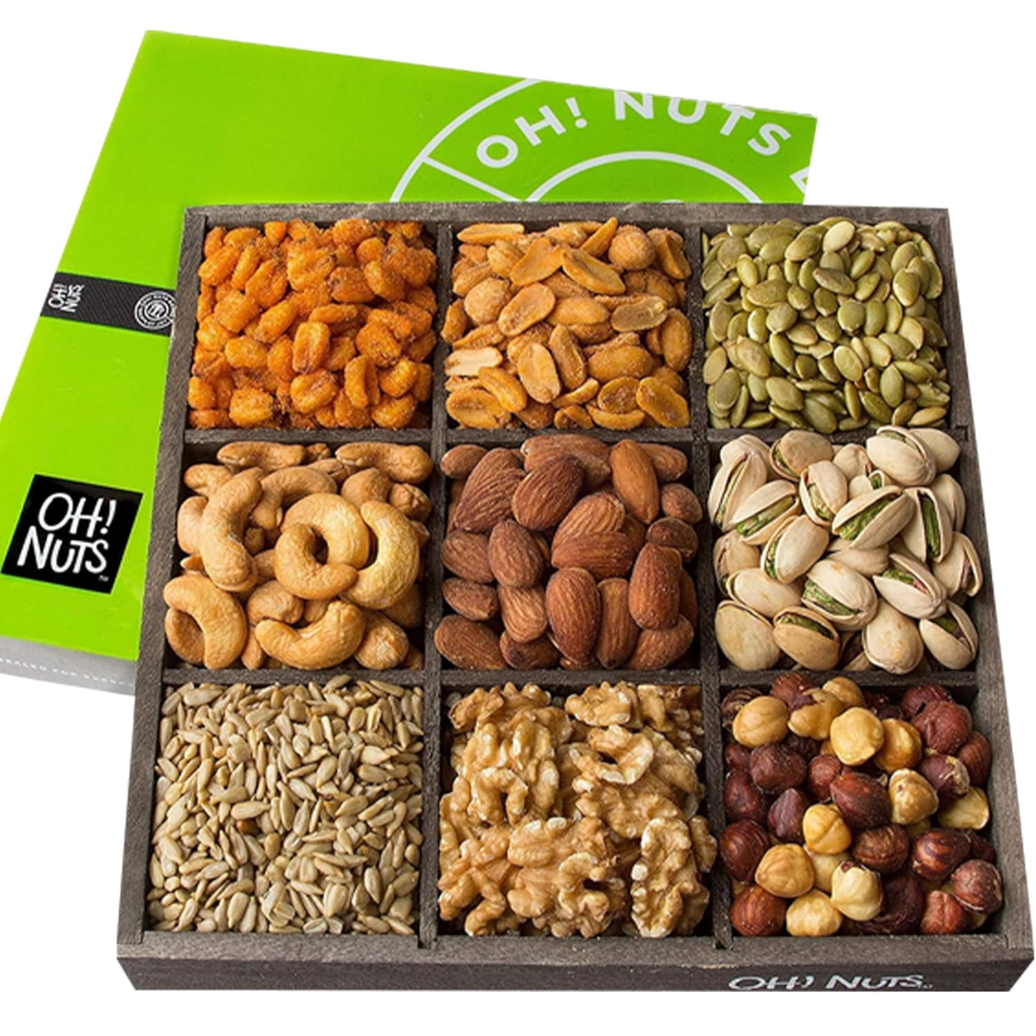 Nuts Gift Basket Mixed Nuts Assortments | 9 Variety Mixed Nuts by Oh ...