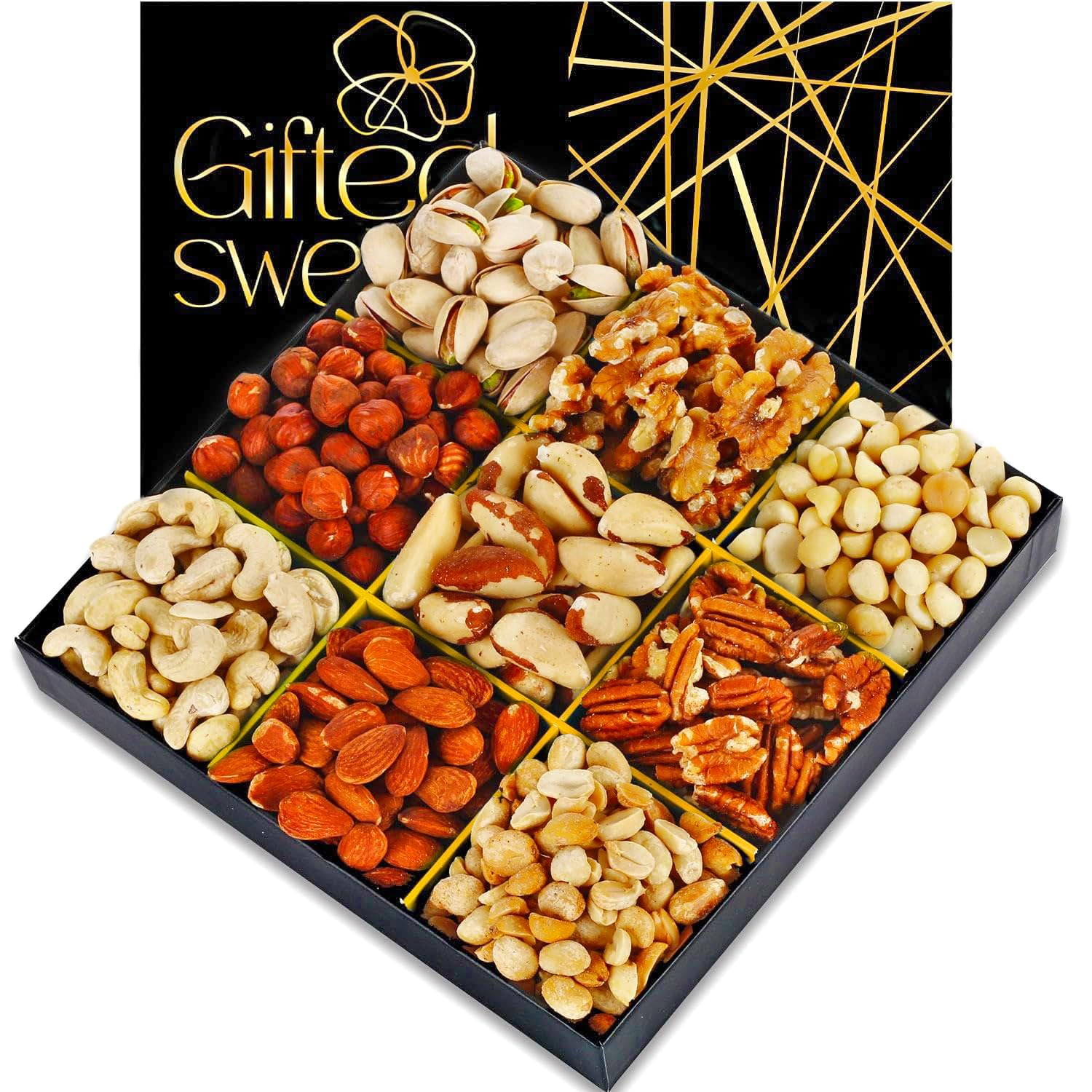 Nuts Gift Basket - OKA4 Assortment of Sweet & Roasted Salted Gourmet ...
