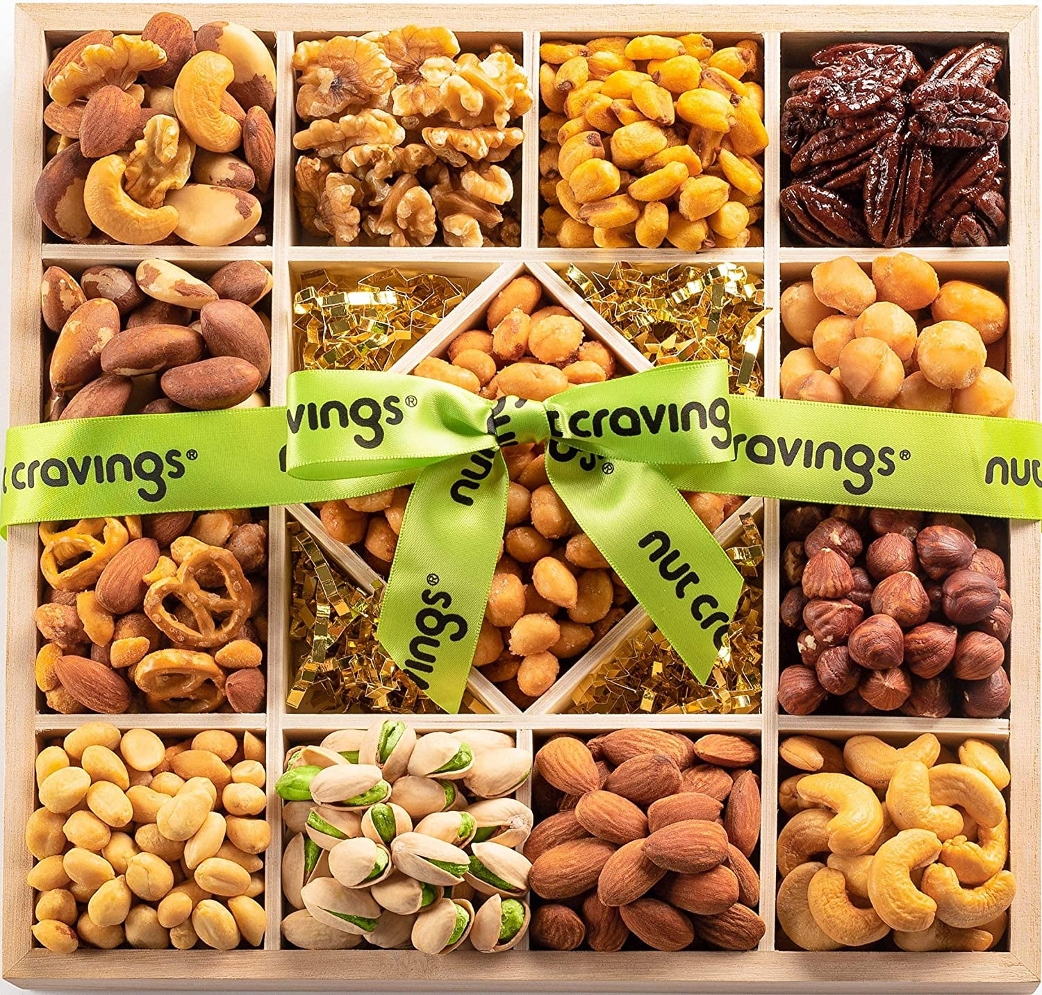 NUT CRAVINGS Gourmet Collection - Fathers Day Mixed Nuts Gift Basket in ...