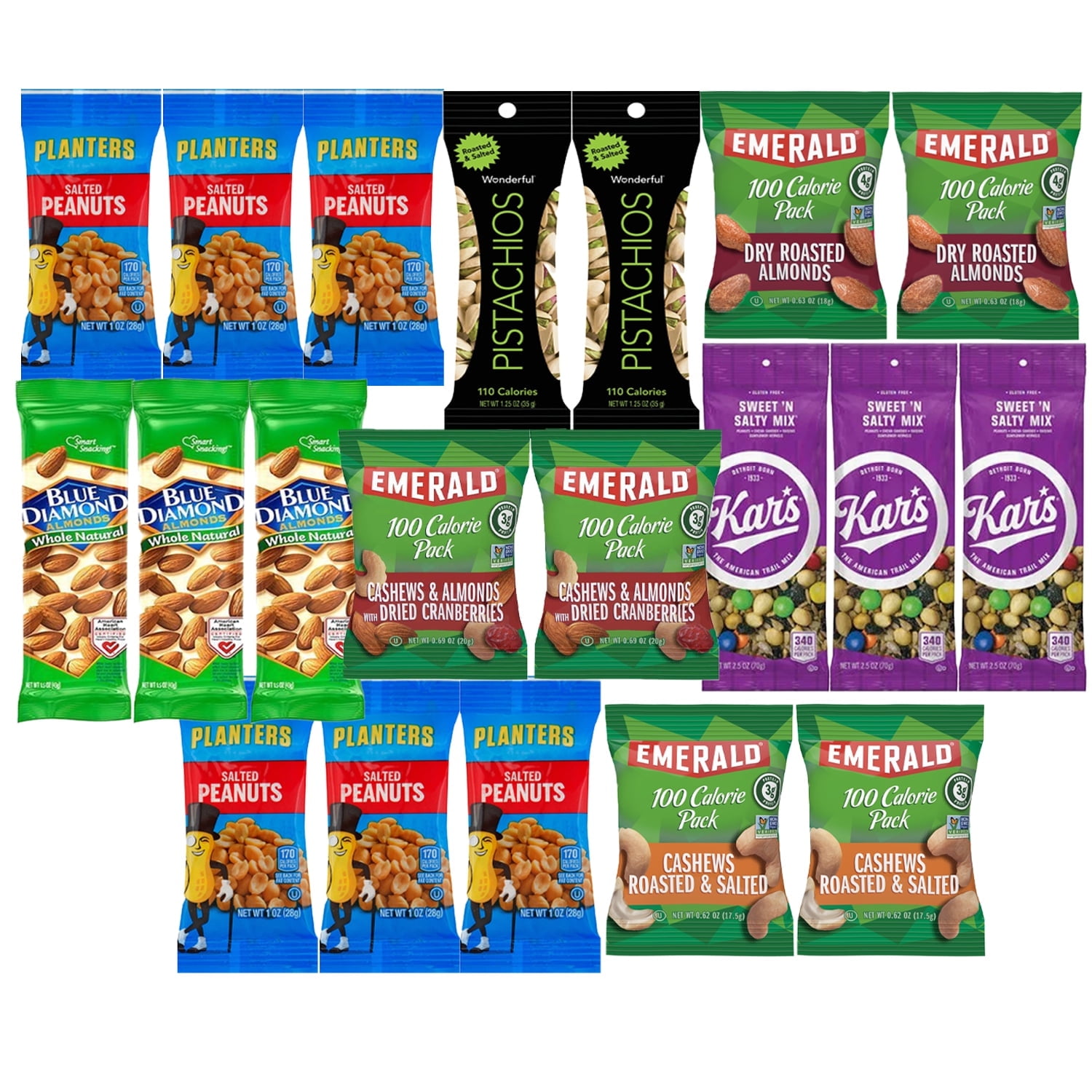 Nuts Snack Packs, Mixed Nuts and Trail Mix Individual Packs, Perfect for On-the-Go, Healthy ...