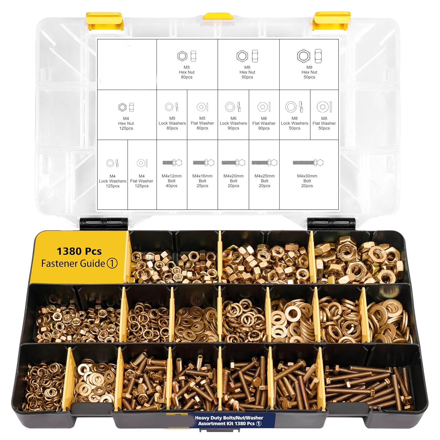 Nuts and Bolts Assortment Kit - Heavy Duty Metric M4 M5 M6 M8 Bolt Set ...