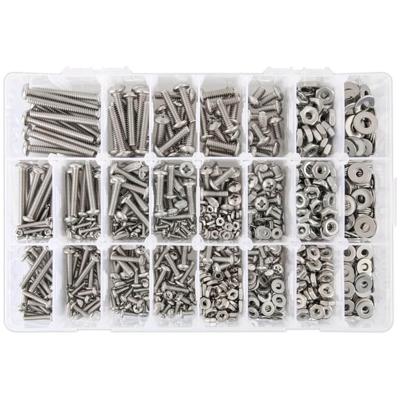 Nuts and Bolts Assortment Kit, Phillips Pan Head Machine Screw ...
