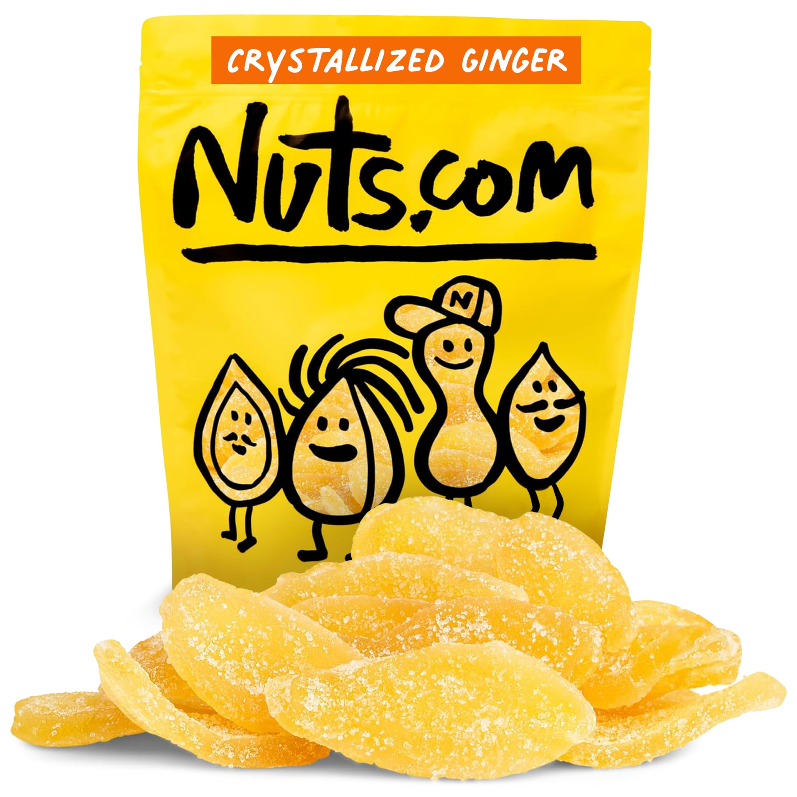 Nuts.com Crystallized Ginger Pieces HMF23 - Premium Crystallized Ginger ...