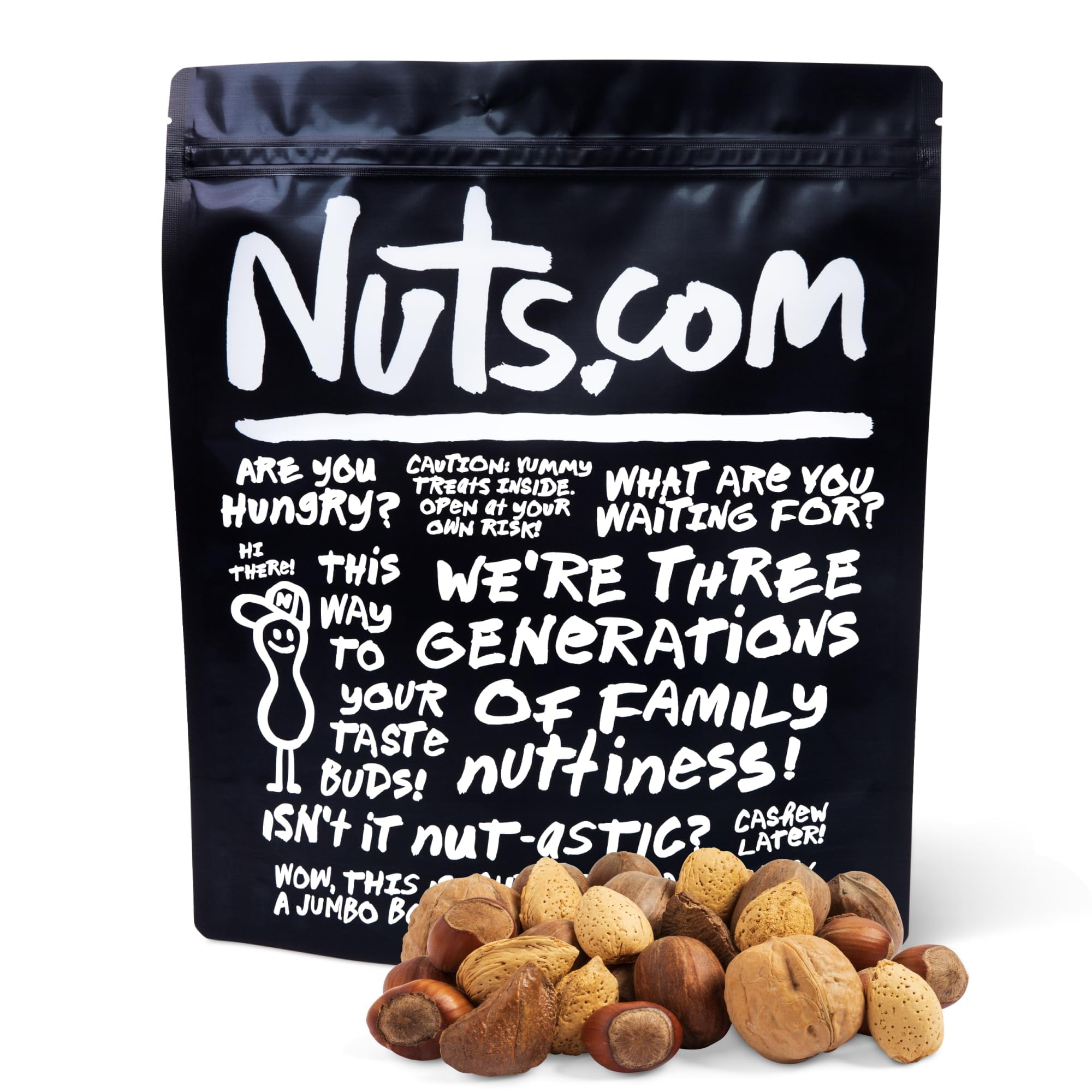 Nuts.com - Mixed Nuts HHA1 in Shell - 2 Lb Bag, Healthy Snack Sampler ...
