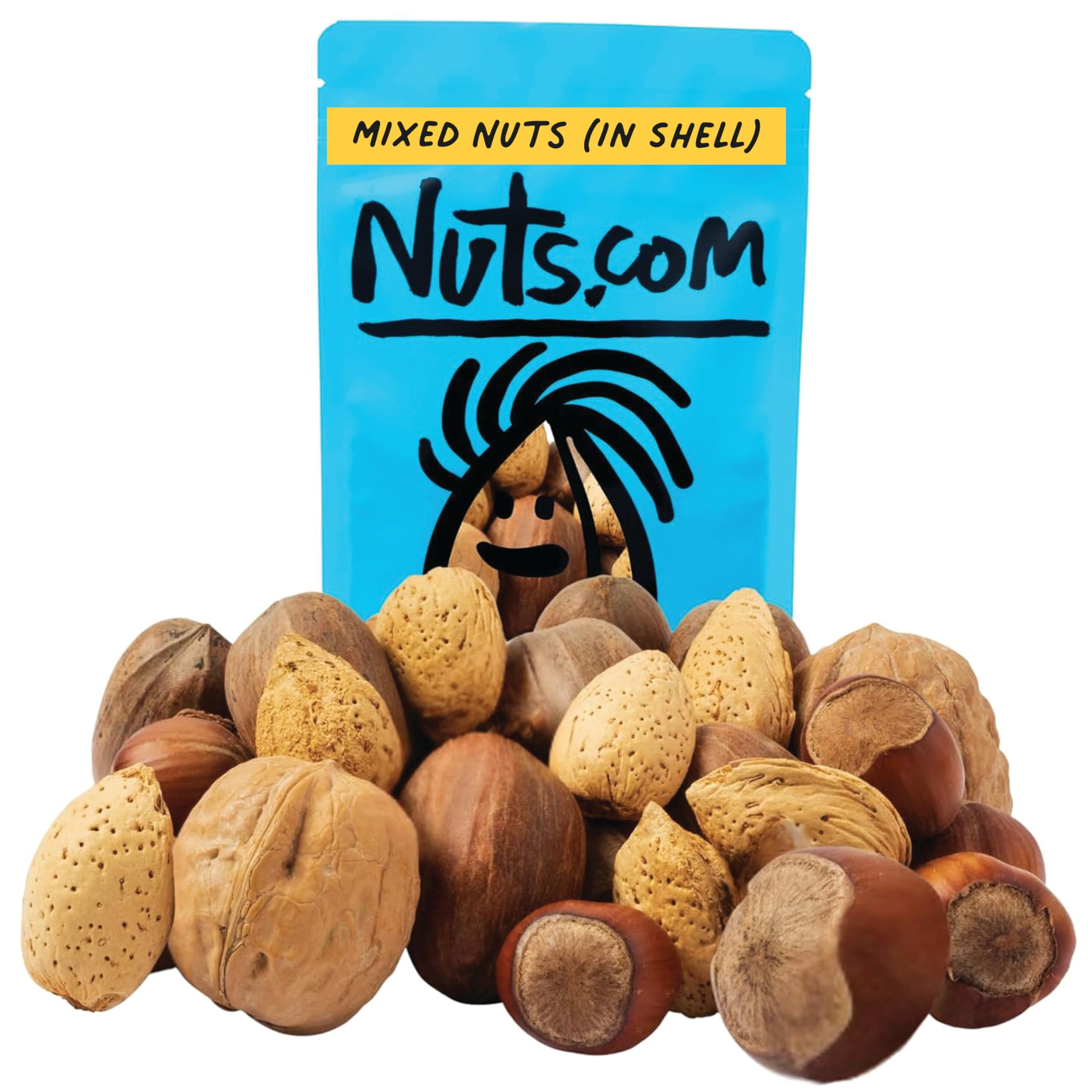 Nuts.com Mixed Nuts in IEF31 Shell, No Brazil Nuts - 1 lb Bag, Natural ...
