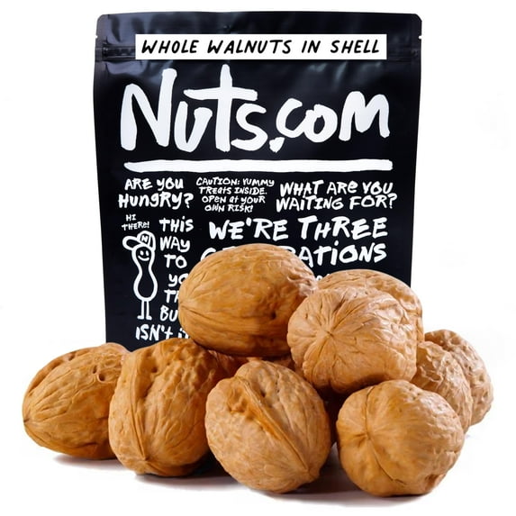 Nuts.com Whole Walnuts in DEF29 Shell, 2 lbs - Fresh Unshelled Raw ...